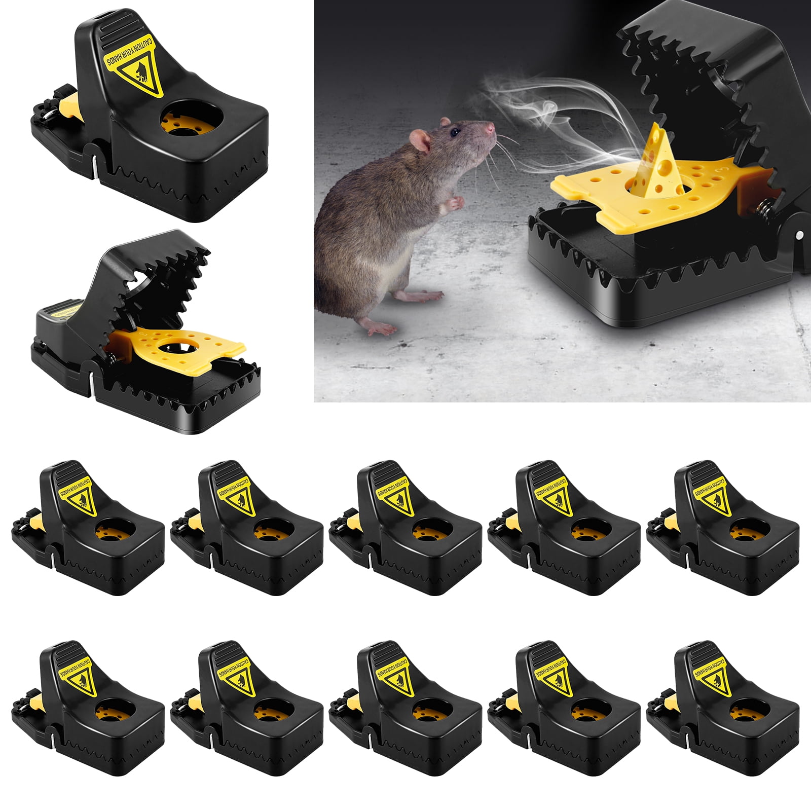Grusce Mouse Traps Impact Traps High Efficient Reusable Mice Traps Tool ...