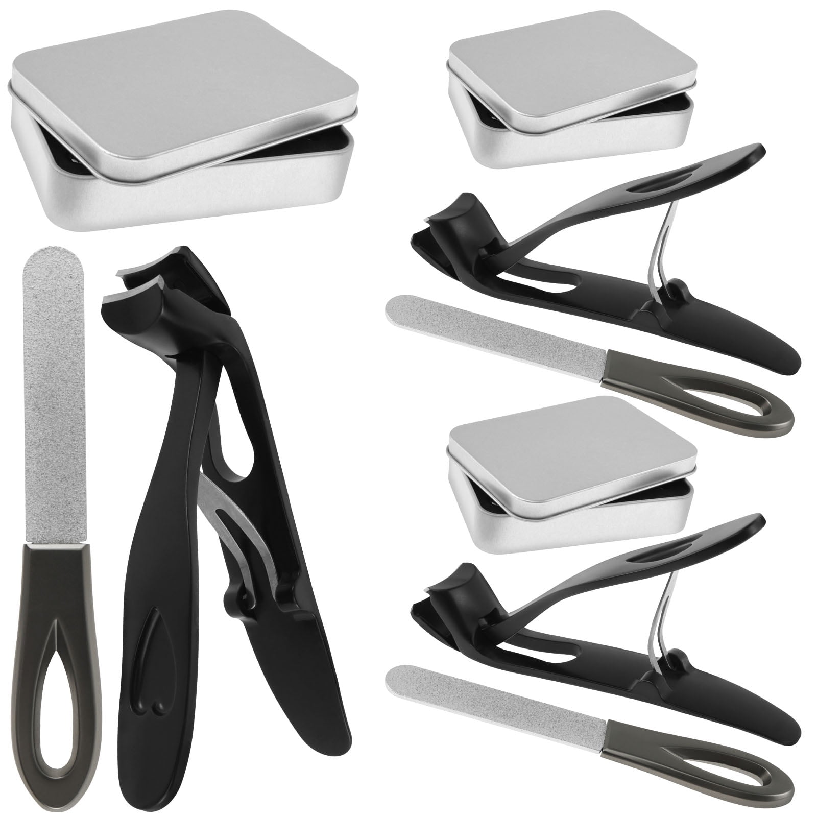 Grusce Nail Clippers for Seniors Angled Head Ergonomic Toenail Clippers ...