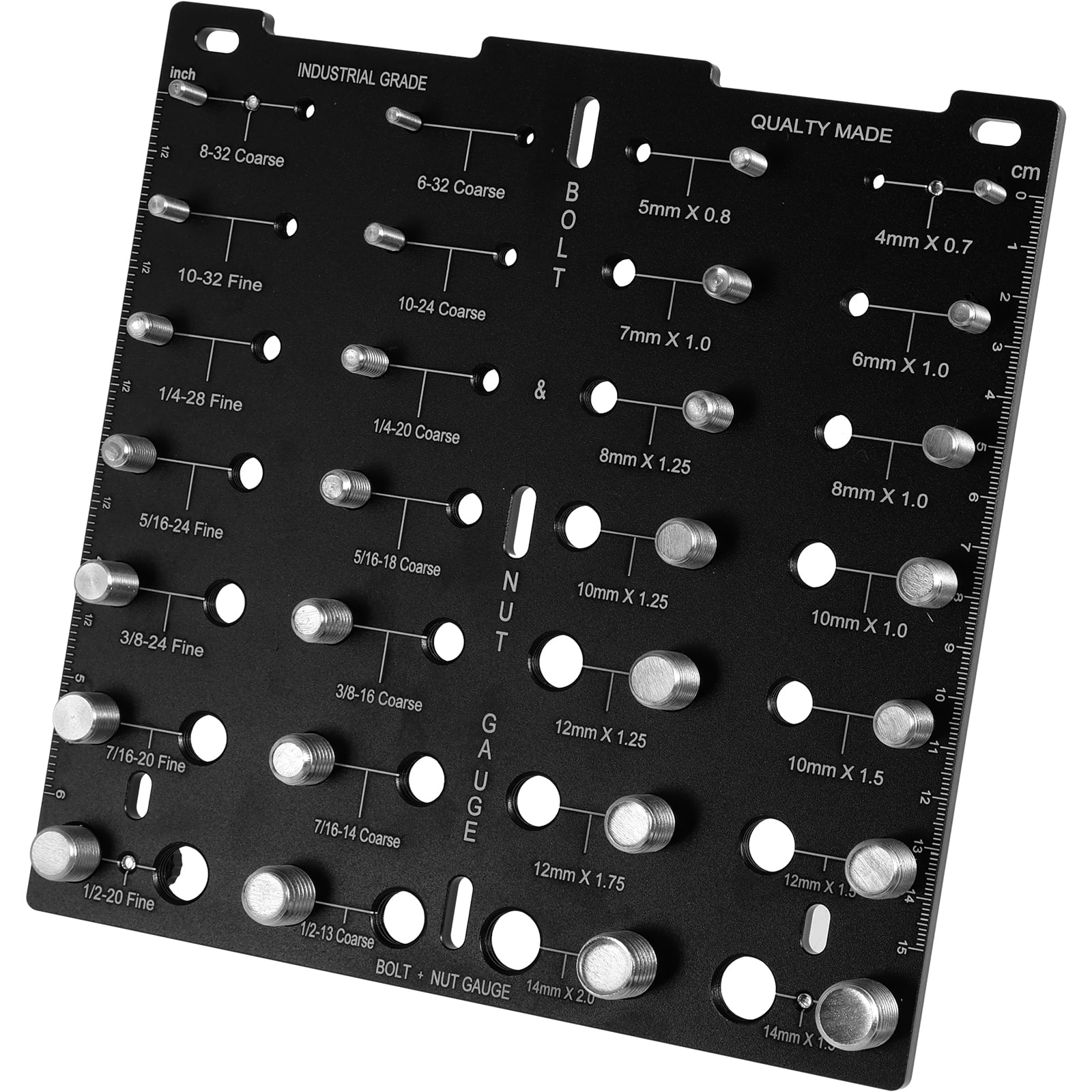 Grusce Nut and Bolt Thread Checker Set Aluminum Alloy 28 Thread ...