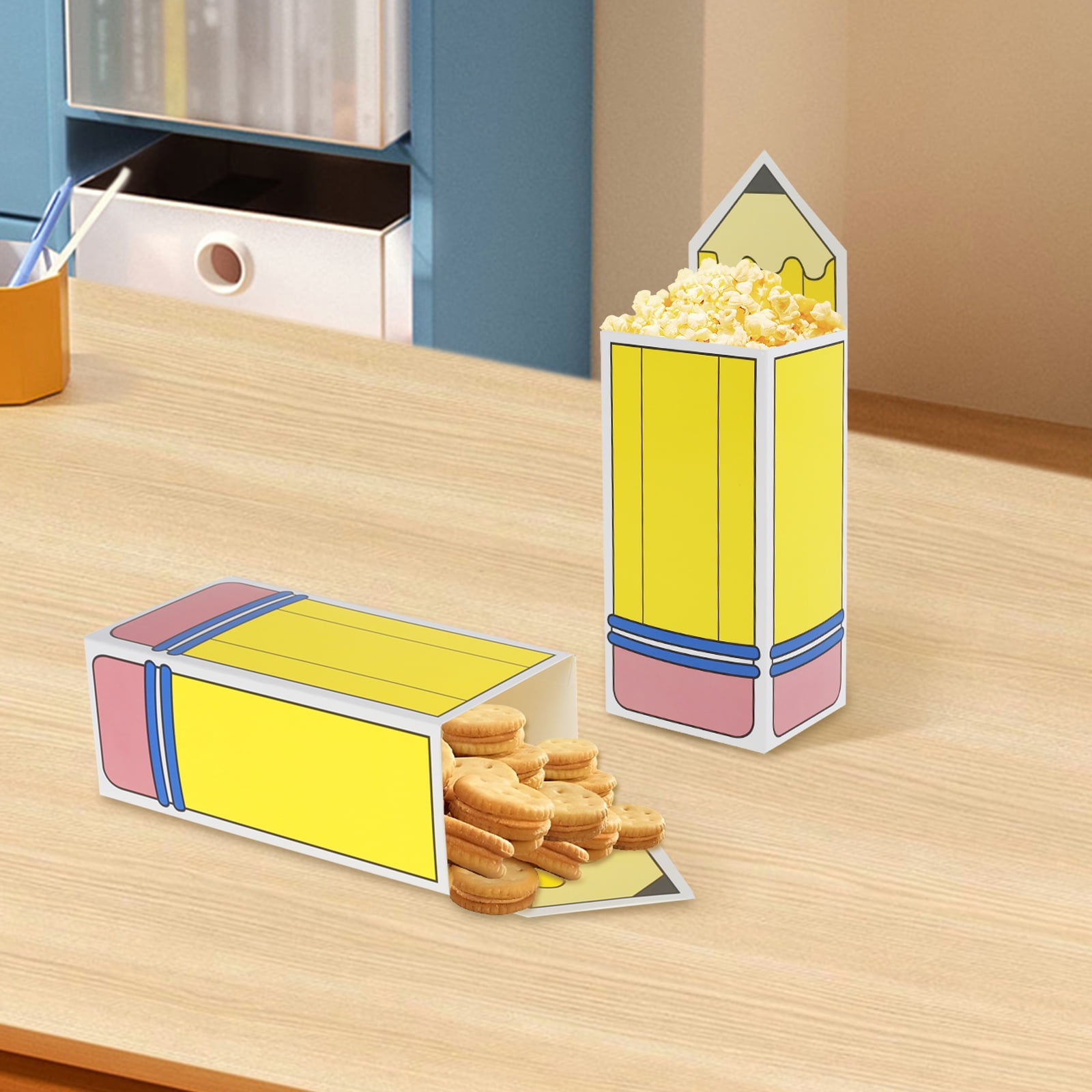 Grusce Pencil Shape Candy Boxes Cute Safe Pencil Candy Boxes Easy to ...