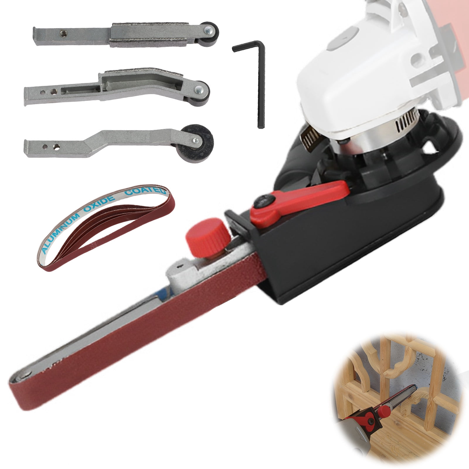 Grusce Sanding Belt Adapter M14/M10 Professional Sanding Belt Head Kit ...