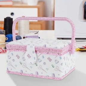 Dritz Large Sewing Basket Kit, Aqua Dots - Walmart.com