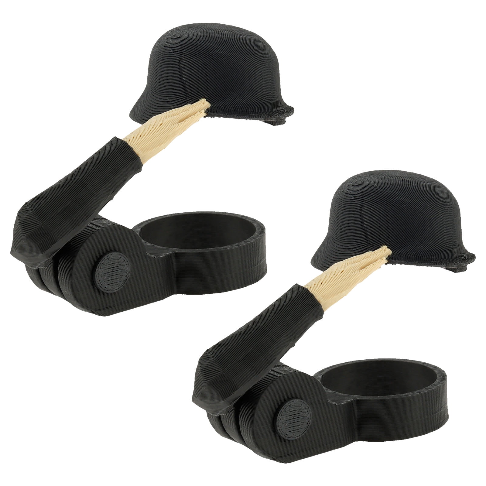 Grusce Soldier Salute Beer Bottle Helmet, Dustproof Beer Bottle ...