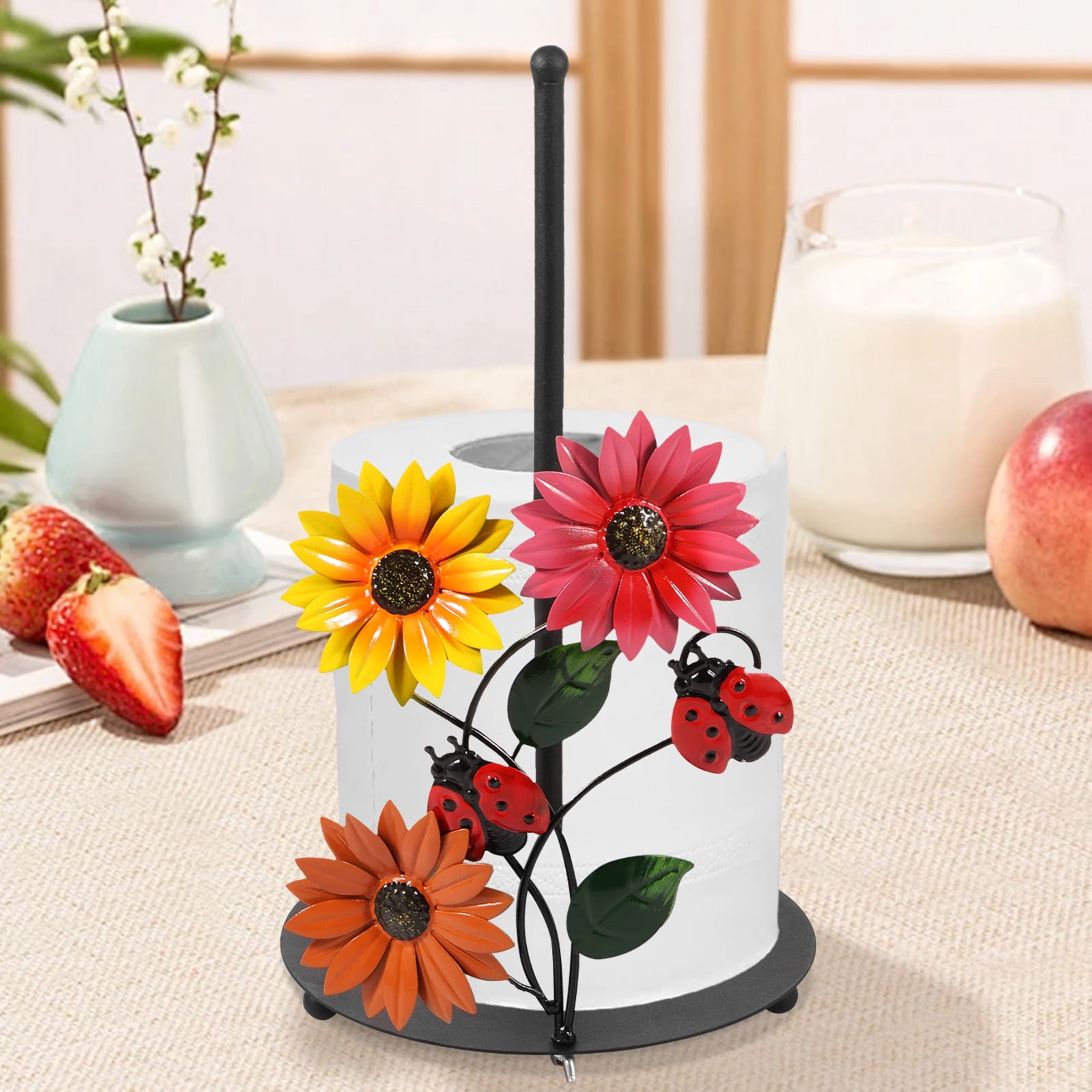 Grusce Solid Yellow Counter Top Paper Towel Holder, Sunflower Paper ...