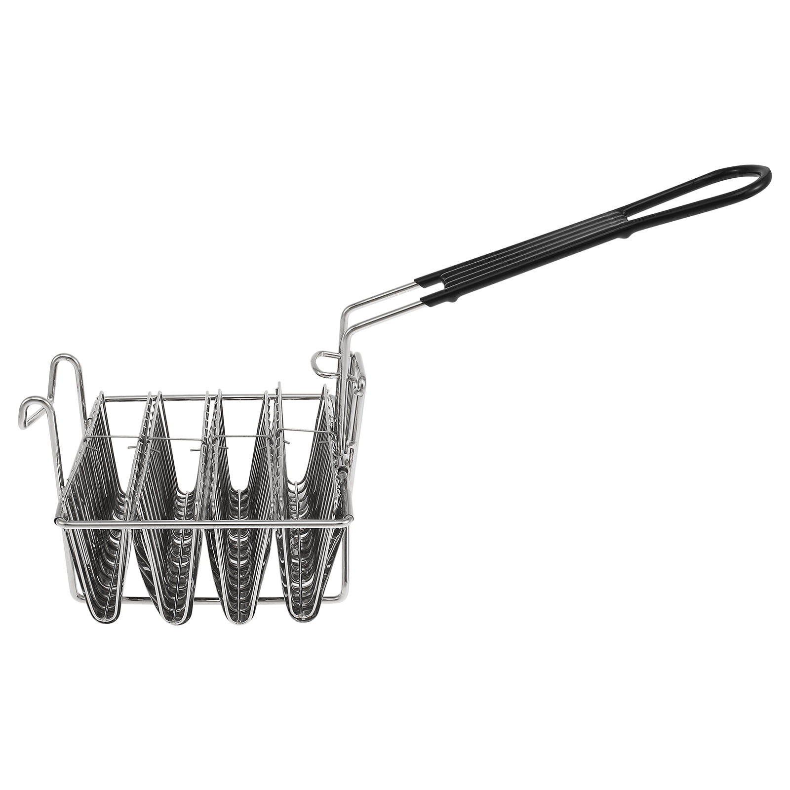 Grusce Taco Fryer Basket 4 Shells Taco Shell Fry Basket Stainless Steel ...