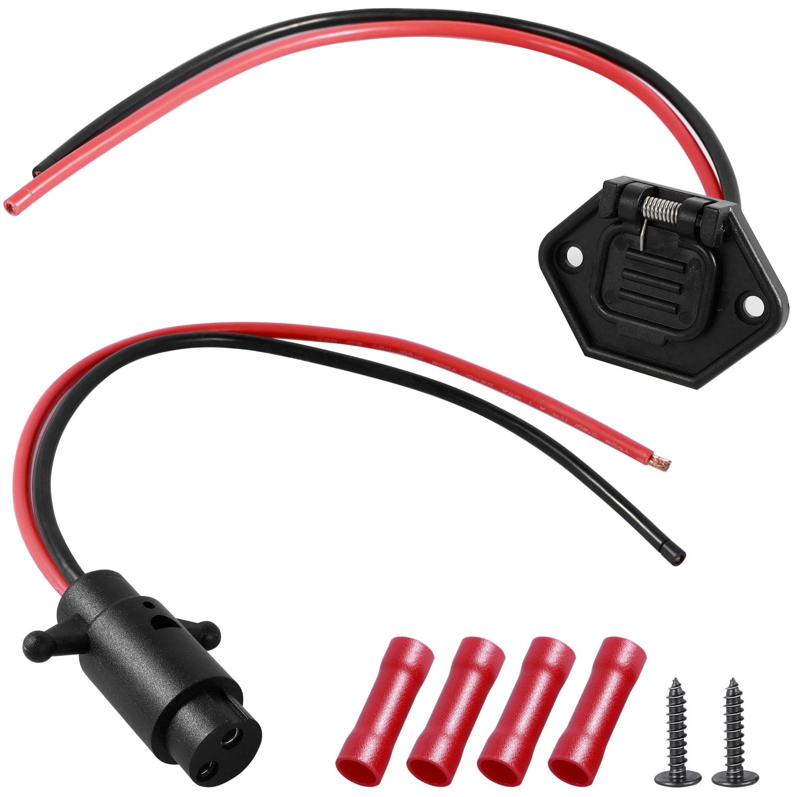 NUAHRHY Trolling Motor Plugs 12V 8/10 Gauge 2 Wires Trolling Motor Plug ...