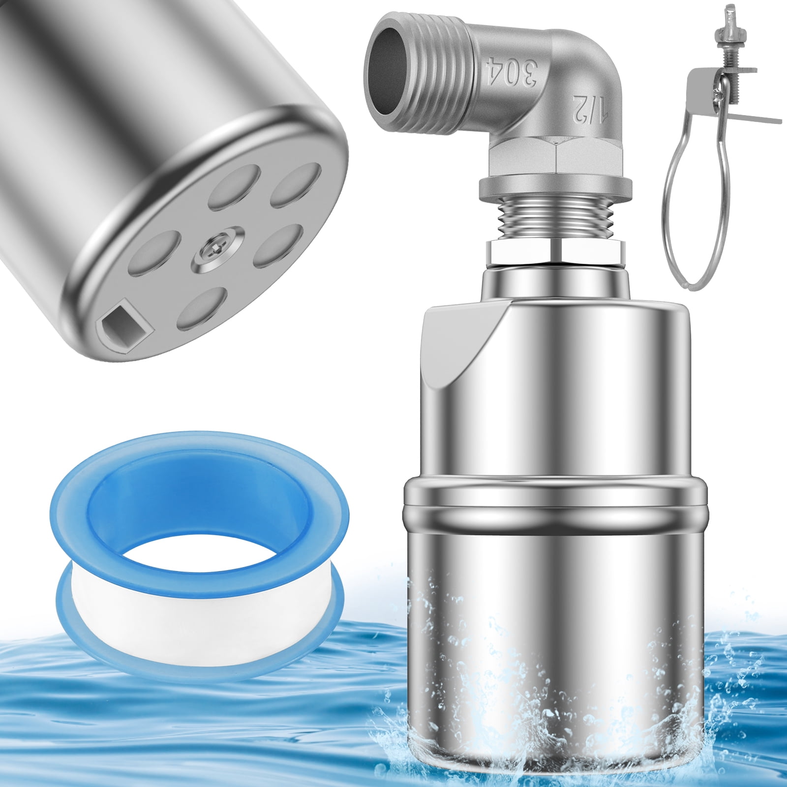 Grusce Water Level Control Float Valve 1/2inch 3/4inch 1inch 304 ...