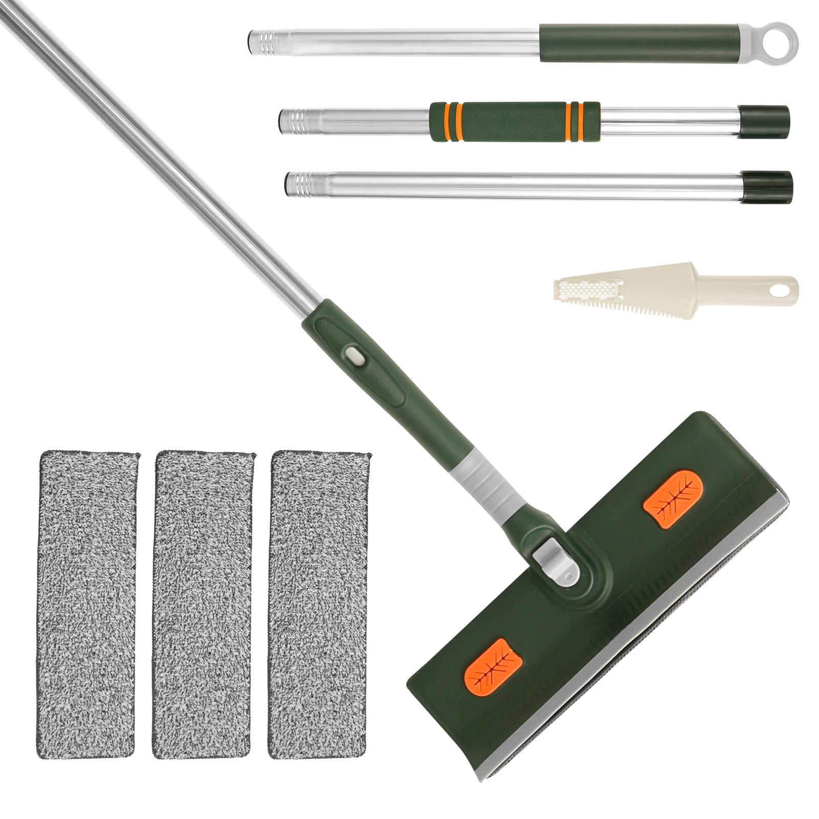 Grusce Window Squeegee with Scrubber, Window Cleaning Kit Glass ...