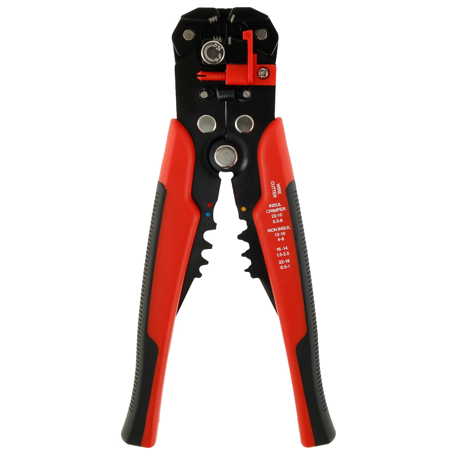 Grusce Wire Stripper Plier 10-24 AWG Self Adjusting Cable Stripping ...