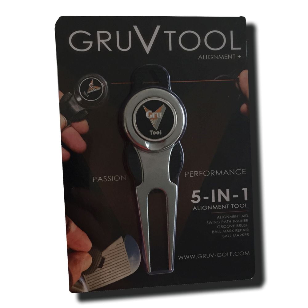GruvTool 5-in-1 Divot Tool/Alignment Aid Detachable Golf Training ...