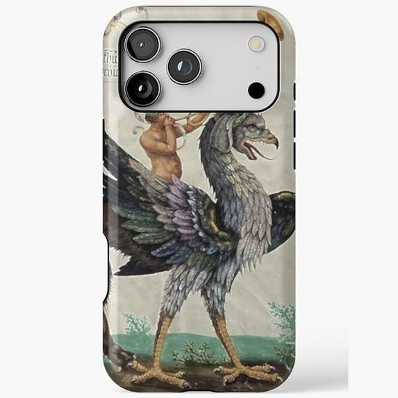 Gryphon Rider Medieval Bestiary Art iPhone Case 17 through 11 Pro Max ...