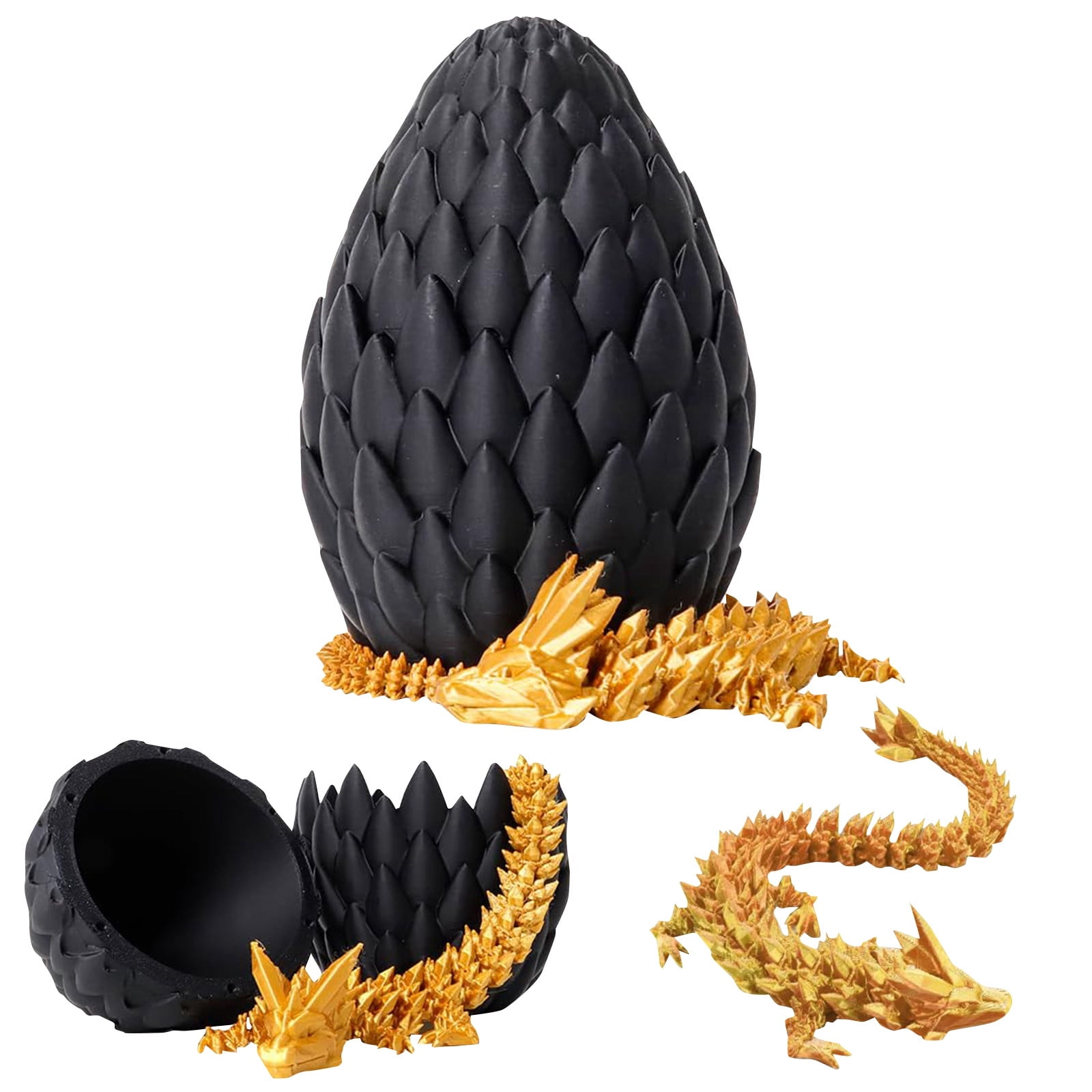 Gs Vane 3D Printed Articulated Dragon & Egg Set - Flexible Poseable ...