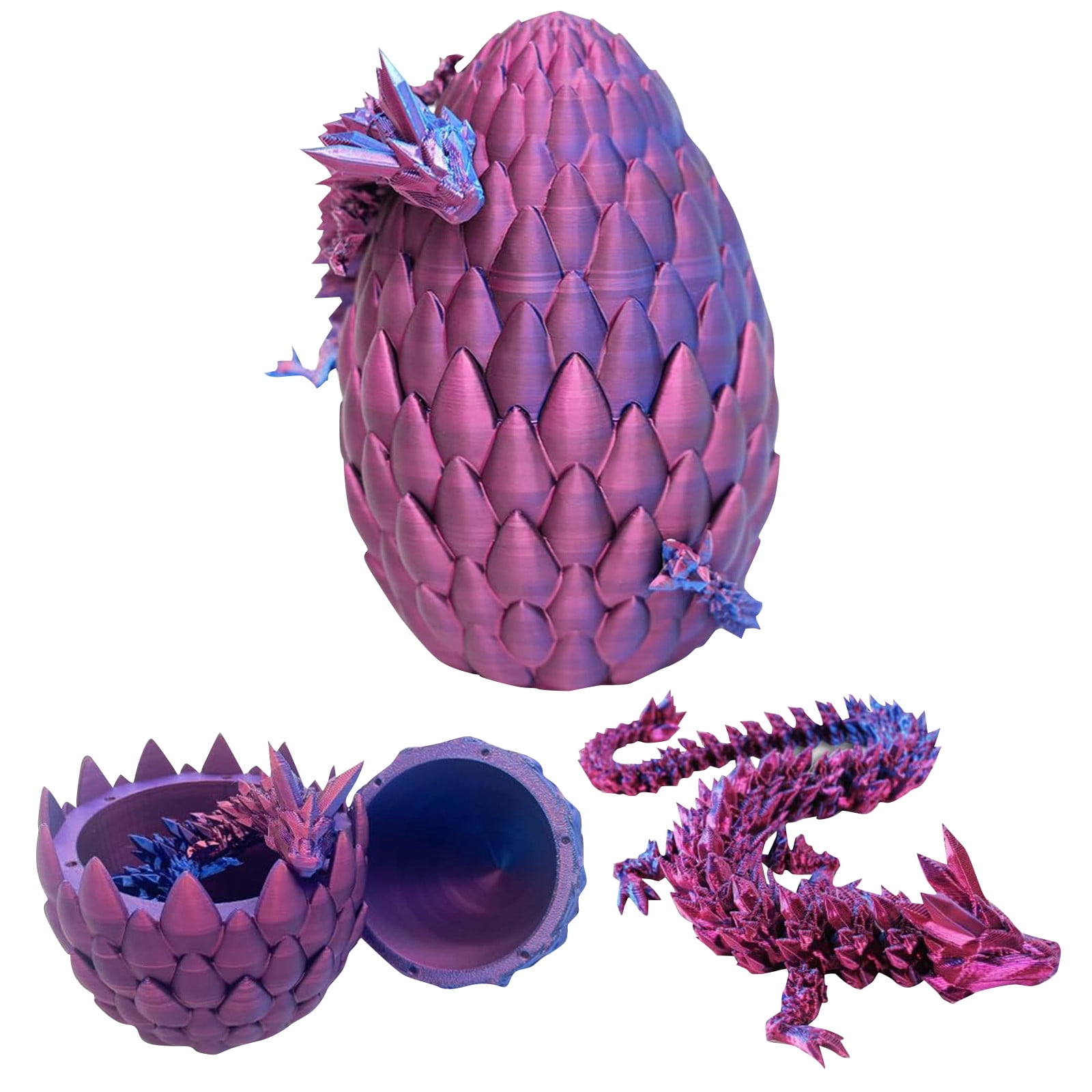 Gs Vane 3D Printed Articulated Dragon & Egg Set - Flexible Poseable ...