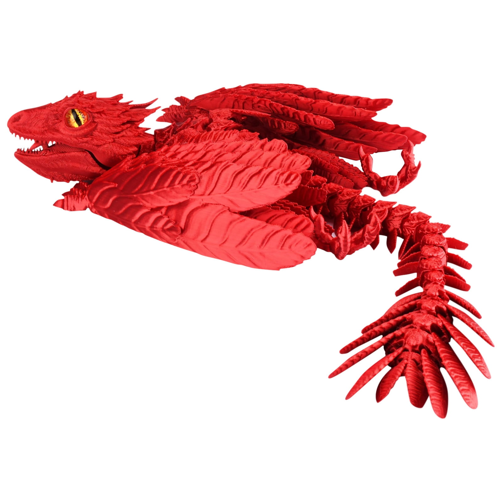 Gs Vane 3D Printed Articulated Feathered Wyvern Dragon Toy - Bronze ...