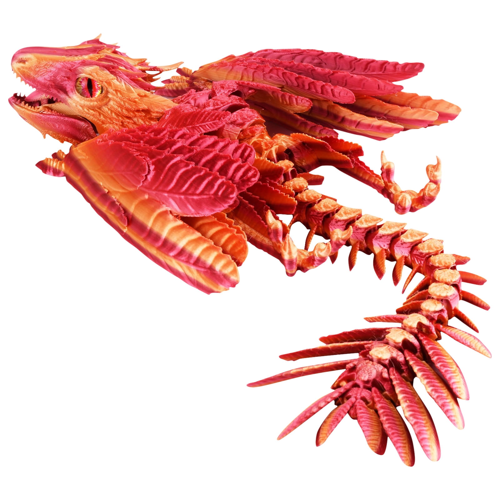 Gs Vane 3D Printed Articulated Feathered Wyvern Dragon Toy - Bronze ...