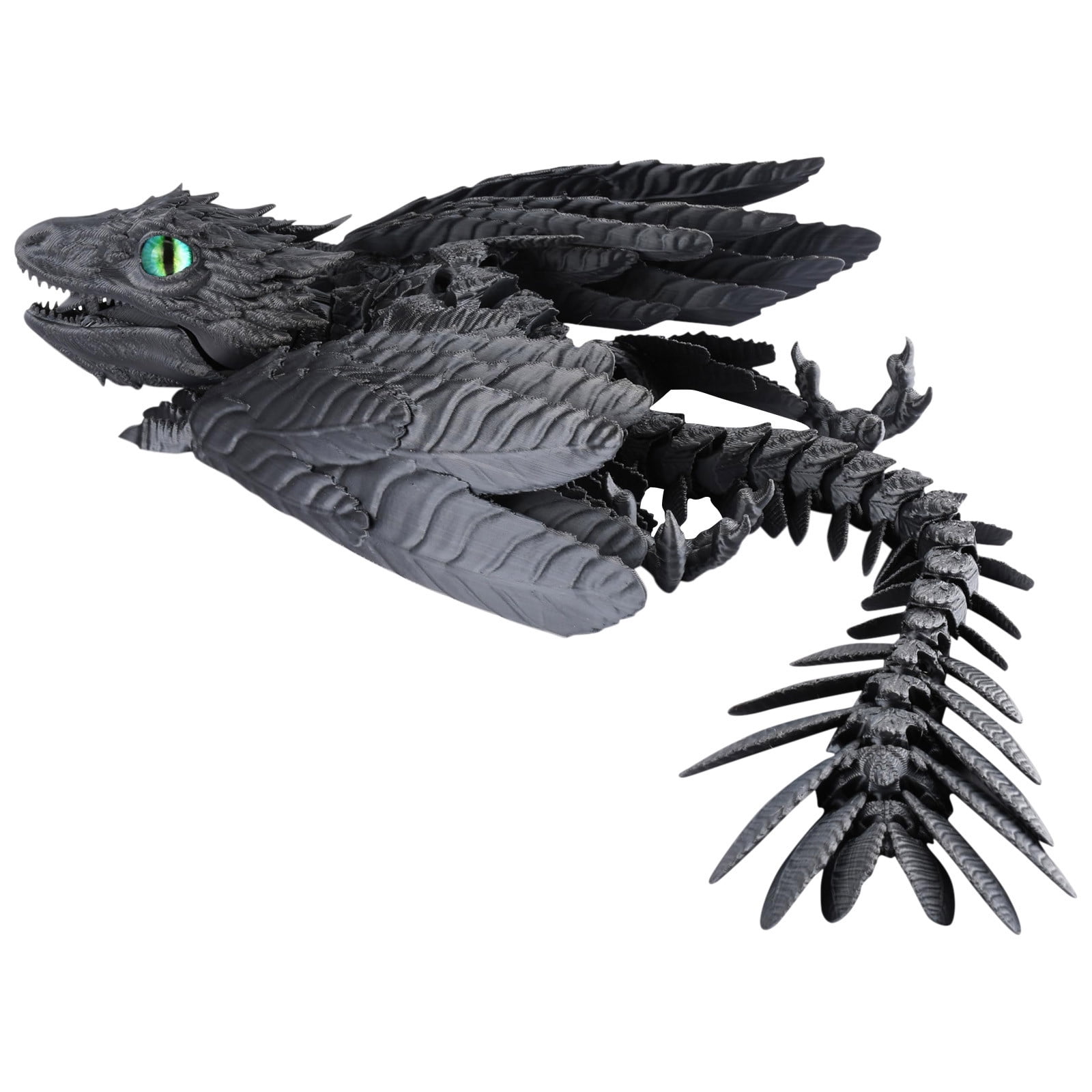 Gs Vane 3D Printed Articulated Feathered Wyvern Dragon Toy - Bronze ...