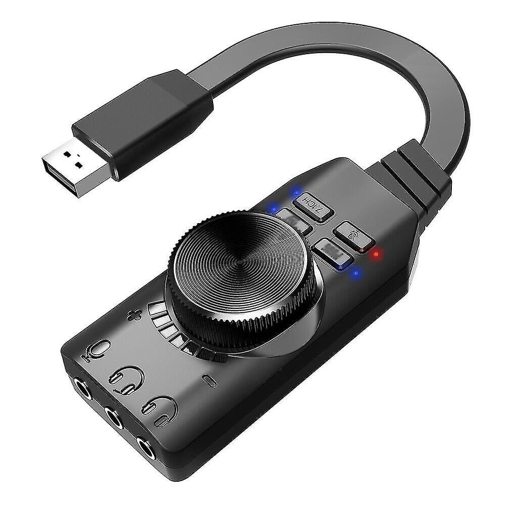 Gs3 Usb External Sound Card Virtual 7.1 Channel Adapter Plug For Pc Laptop Ps5 Fg - Walmart.com
