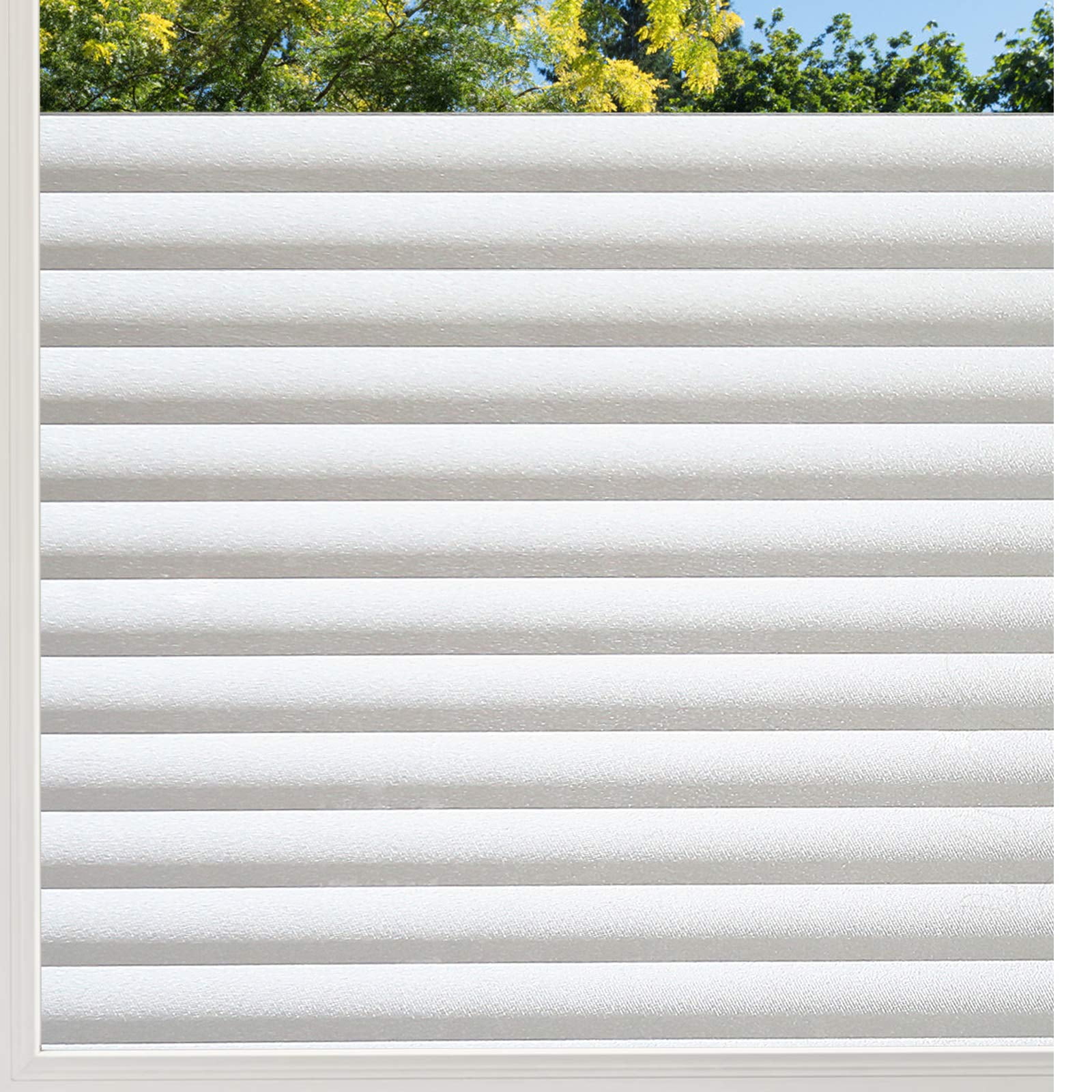 Gseagtia Home Office Decoration No Glue Static Tinted Pattern Glass ...