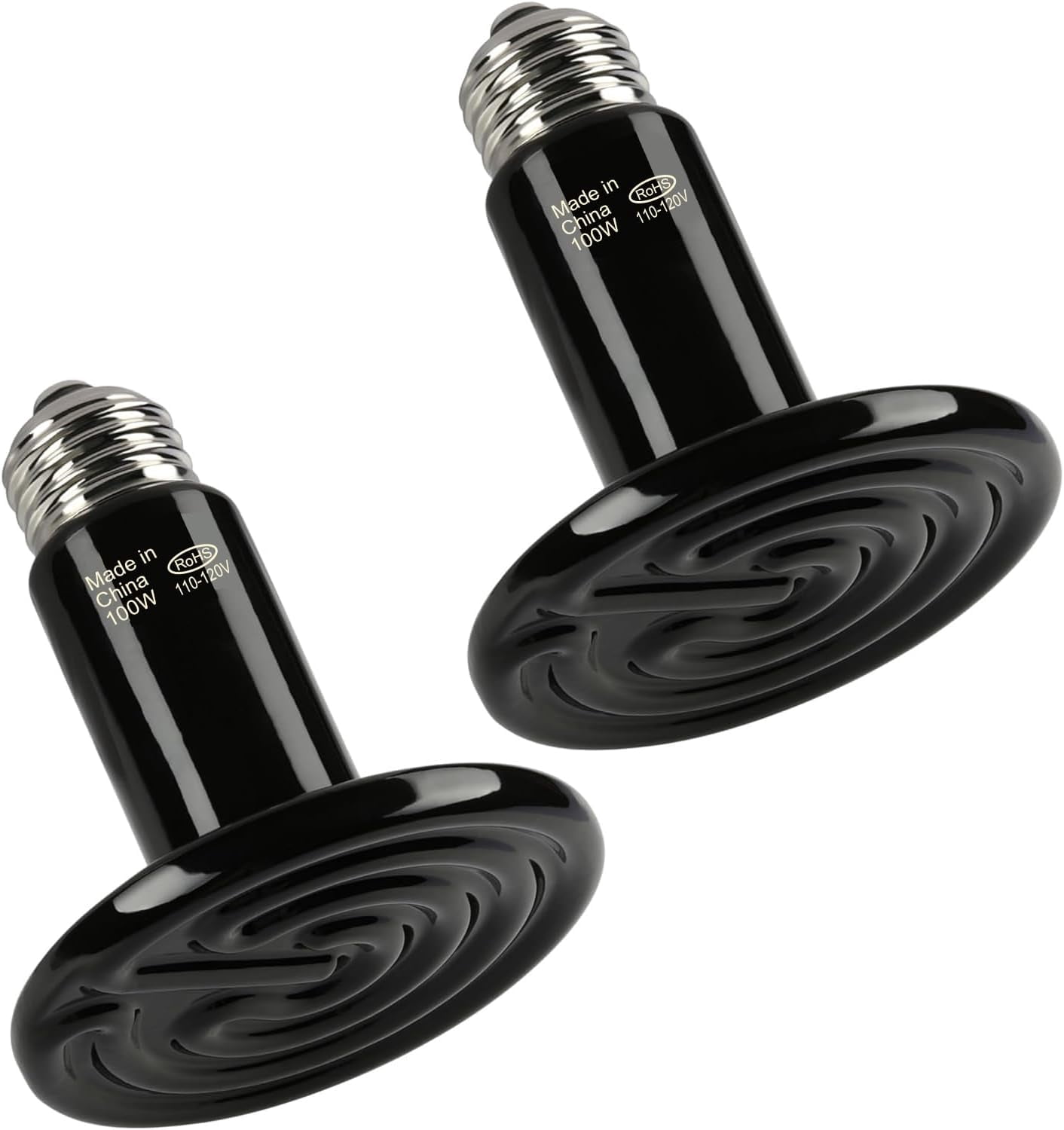 Gshe Iit 75W Ceramic Heat Emitter and Reptile Heat Bulbs Set with ...