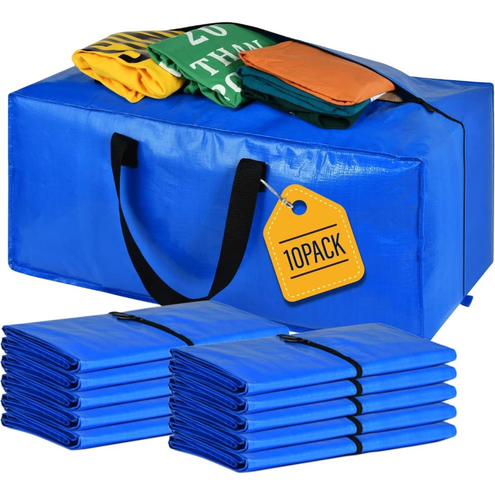 Gshe Iit Heavy Duty Large Storage Bags, XL Blue Moving Bags for College ...