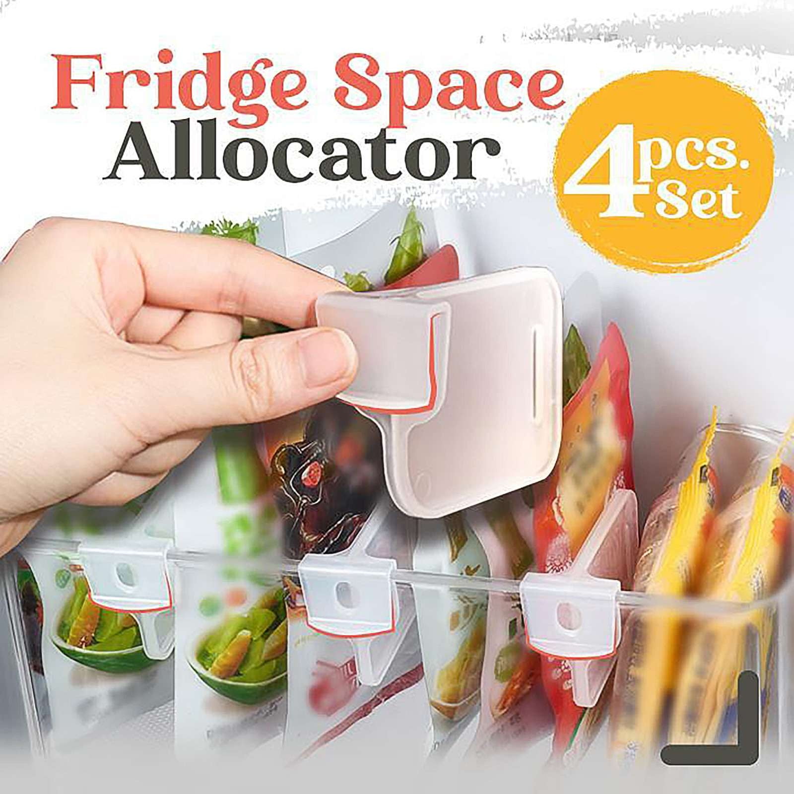 Gspmoly 4-Pack Refrigerator Organizer Dividers Adjustable Storage Box ...