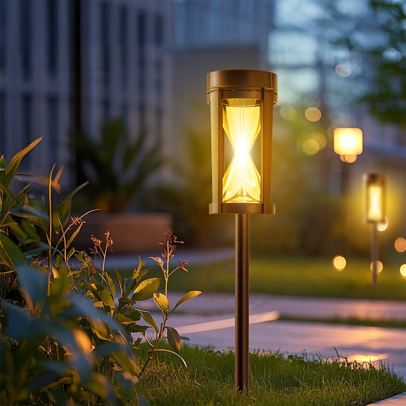 Gspmoly 4 Pack Solar Pathway Lights - Waterproof Outdoor Solar Walkway ...