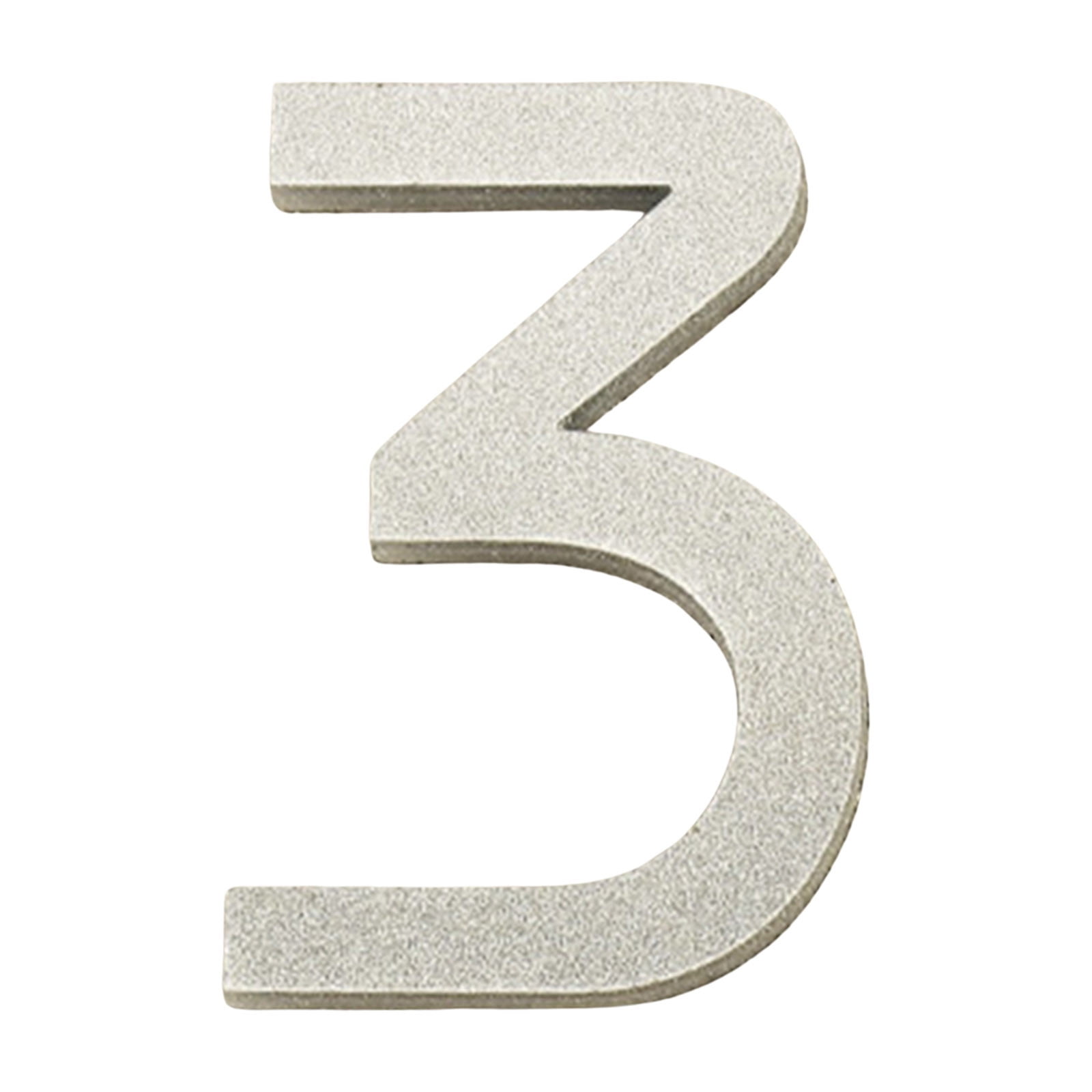 Gspmoly 5cm Silver Acrylic Number Plates - Contemporary 3D Engraved ...
