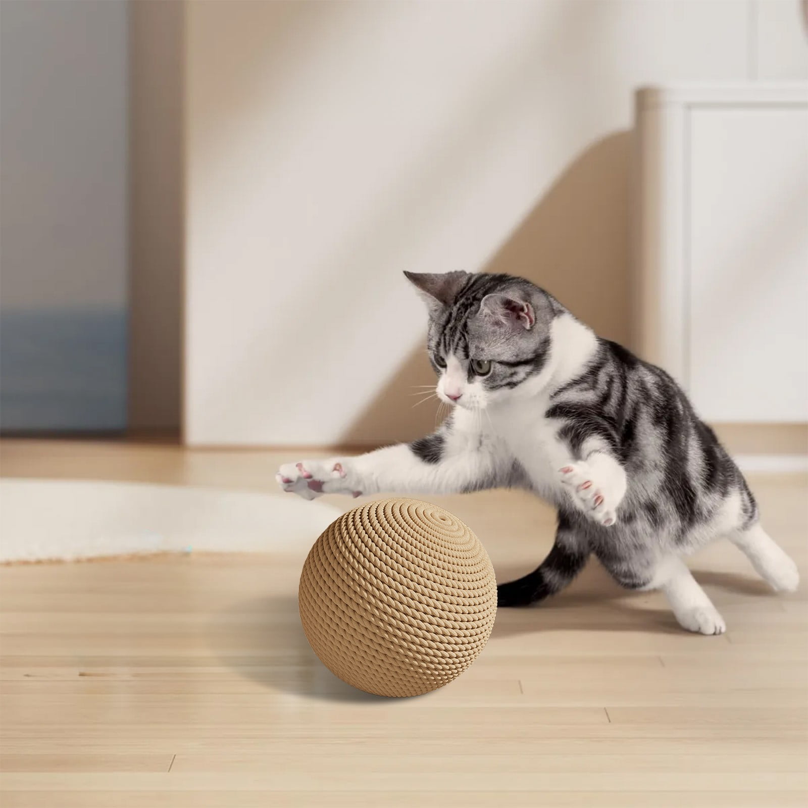 Gspmoly Cat Toy Ball - 12cm Double-Purpose Chew-Proof & Scratching Toy ...