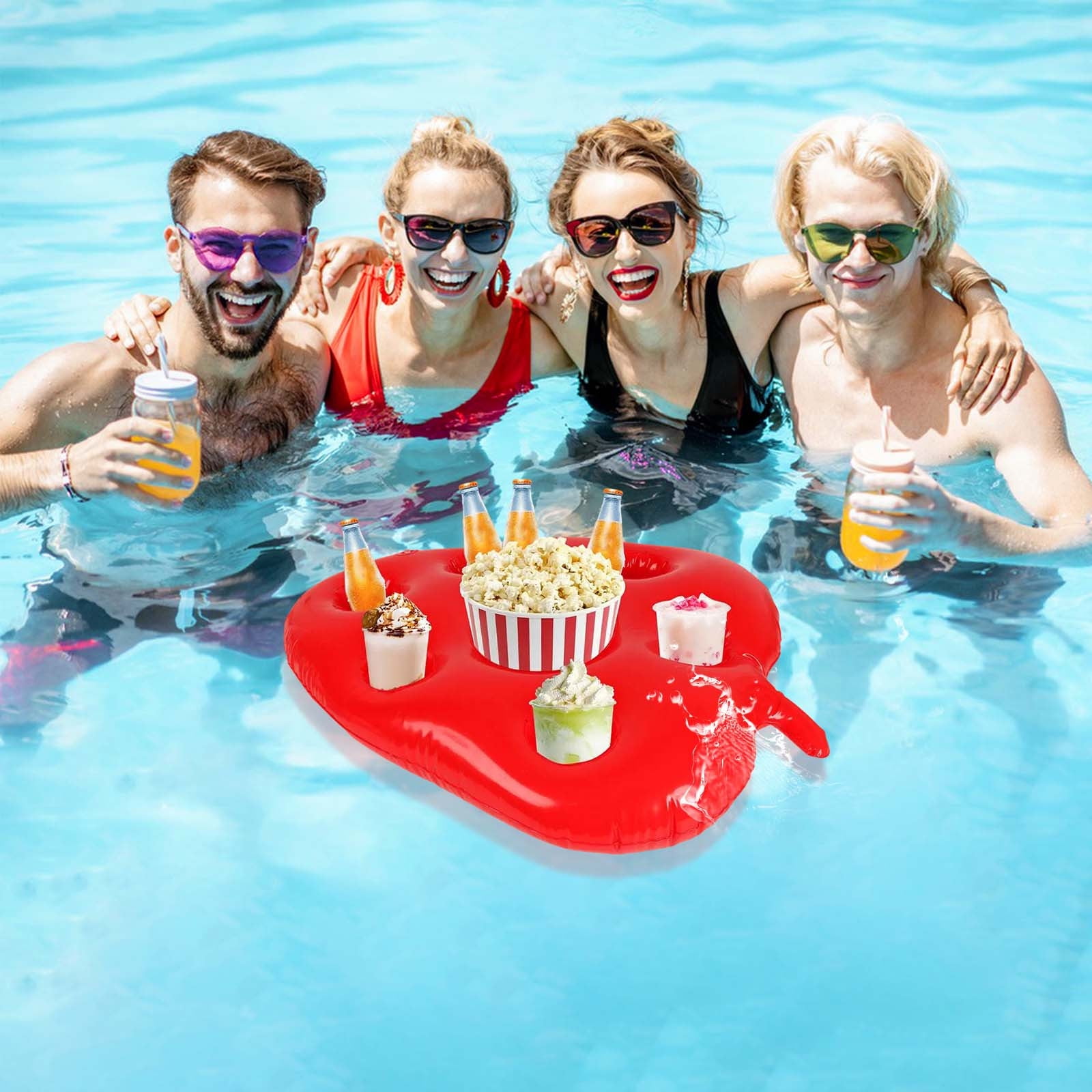 Gspmoly Floating Drink Holder,Refreshment Table Tray for Pool Beach ...
