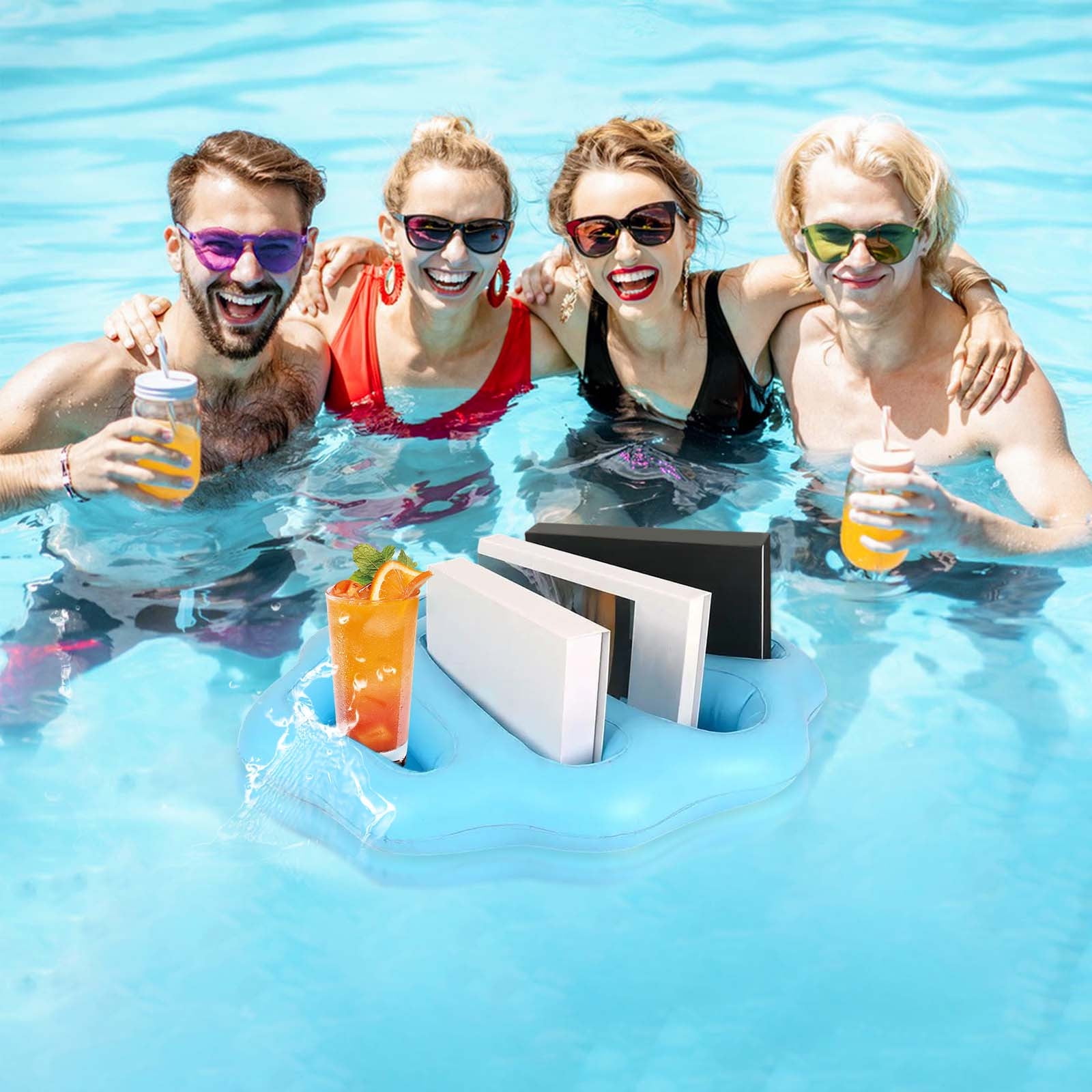 Gspmoly Floating Drink Holder,Refreshment Table Tray for Pool Beach ...