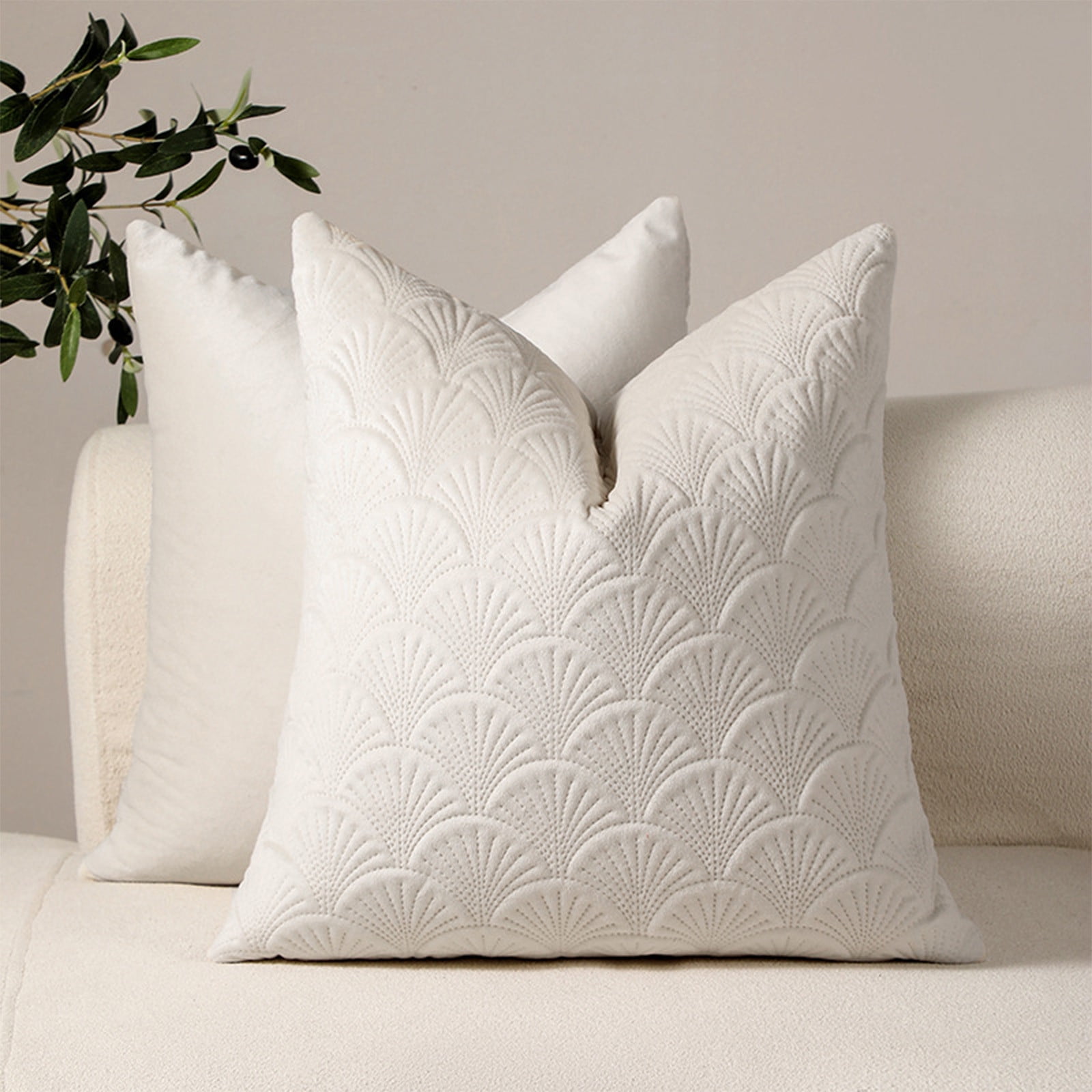 Gspmoly New Velvet Retro Embossed Pillow 25×25×5cm Double-sided ...