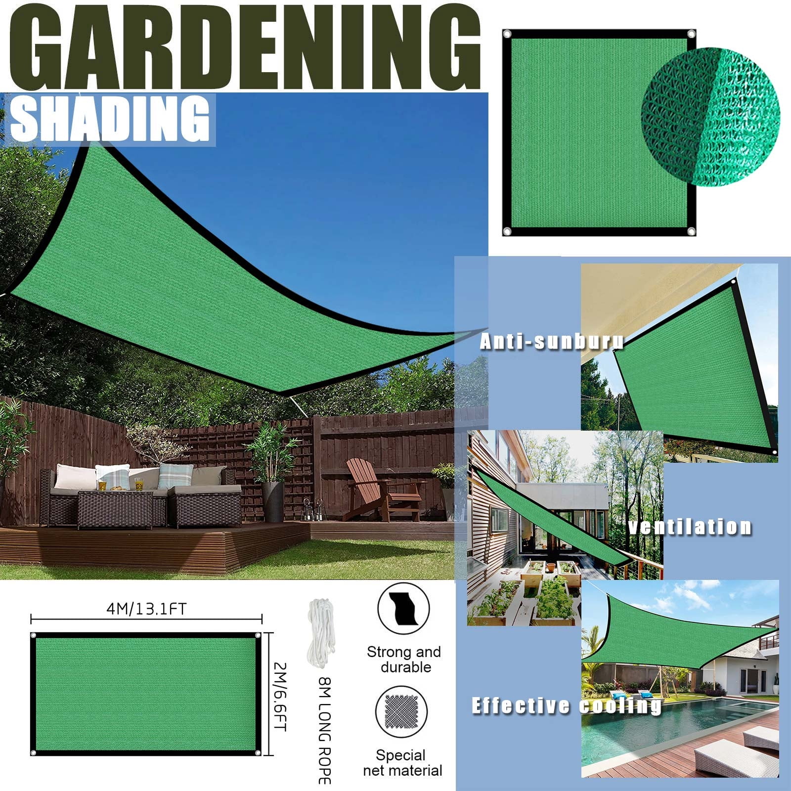 Hkapeg Outdoor Awning Swimming Pool Awning Outdoor Polypropylene Awning ...