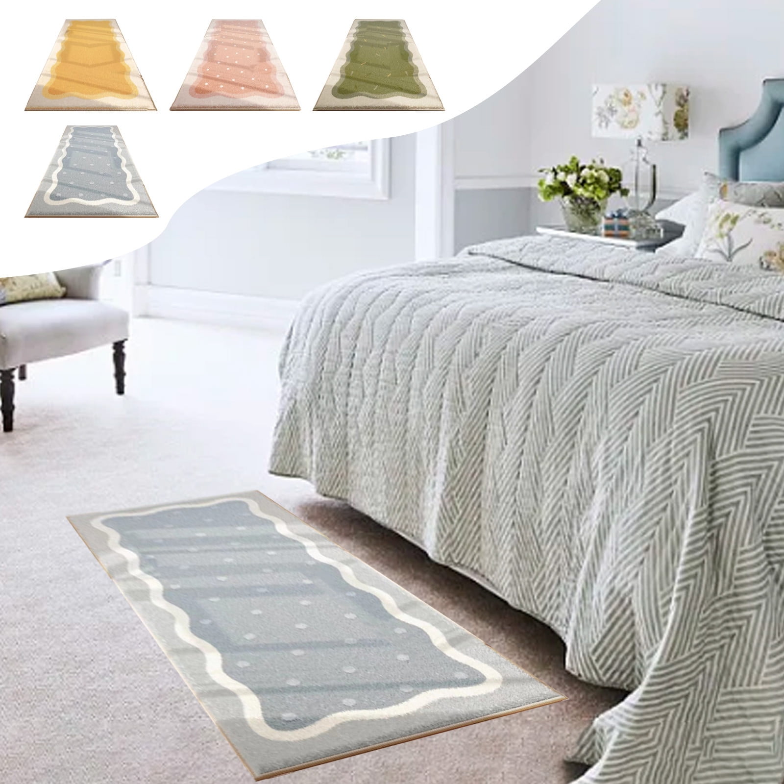 Gspmory Soft Bedroom Rugs Flocking Rugs For Bedroom Rugs Room Carpet ...