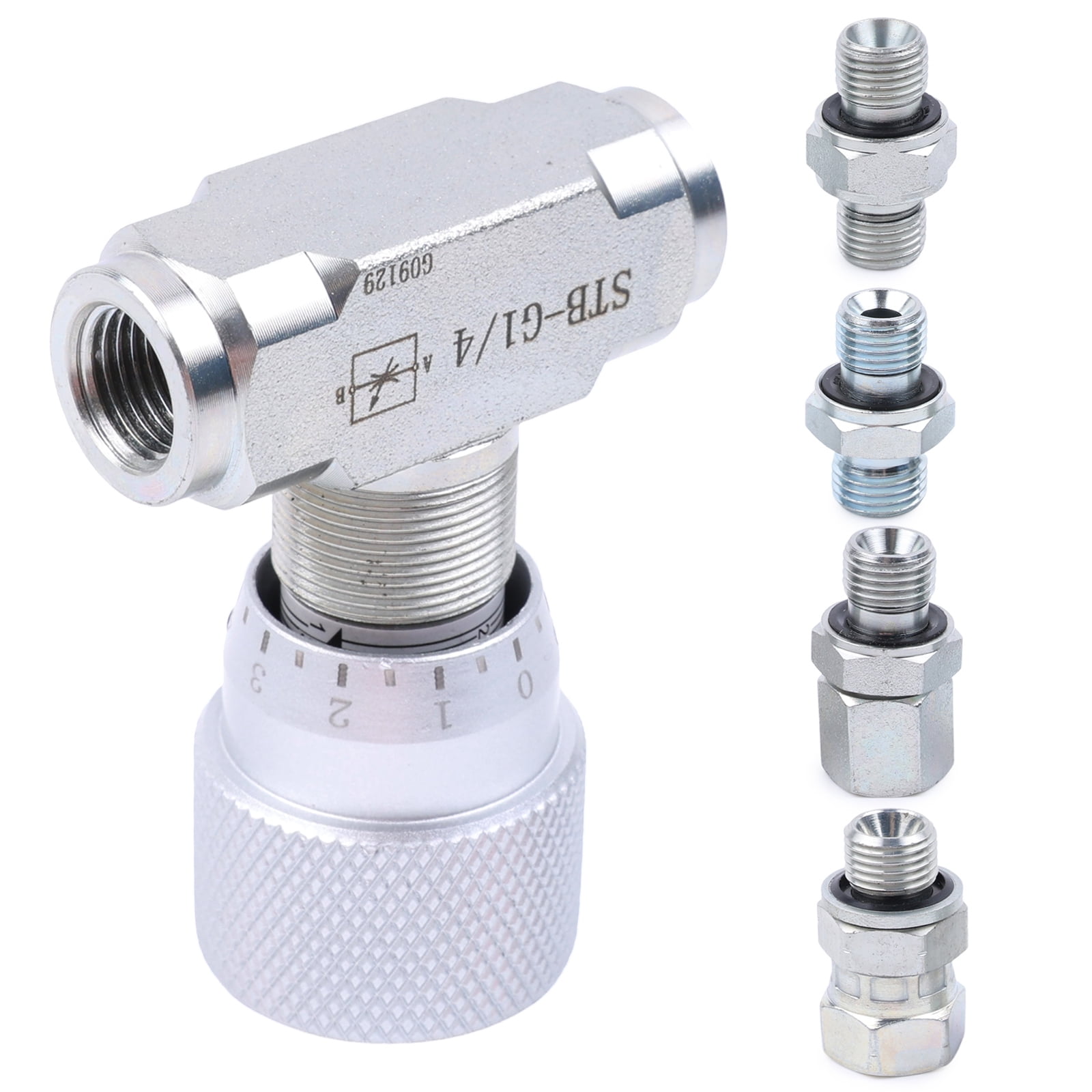 Gsuatey 1/4in Hydraulic Adjustable Flow Control Two-way Joint 1/4 Inch ...