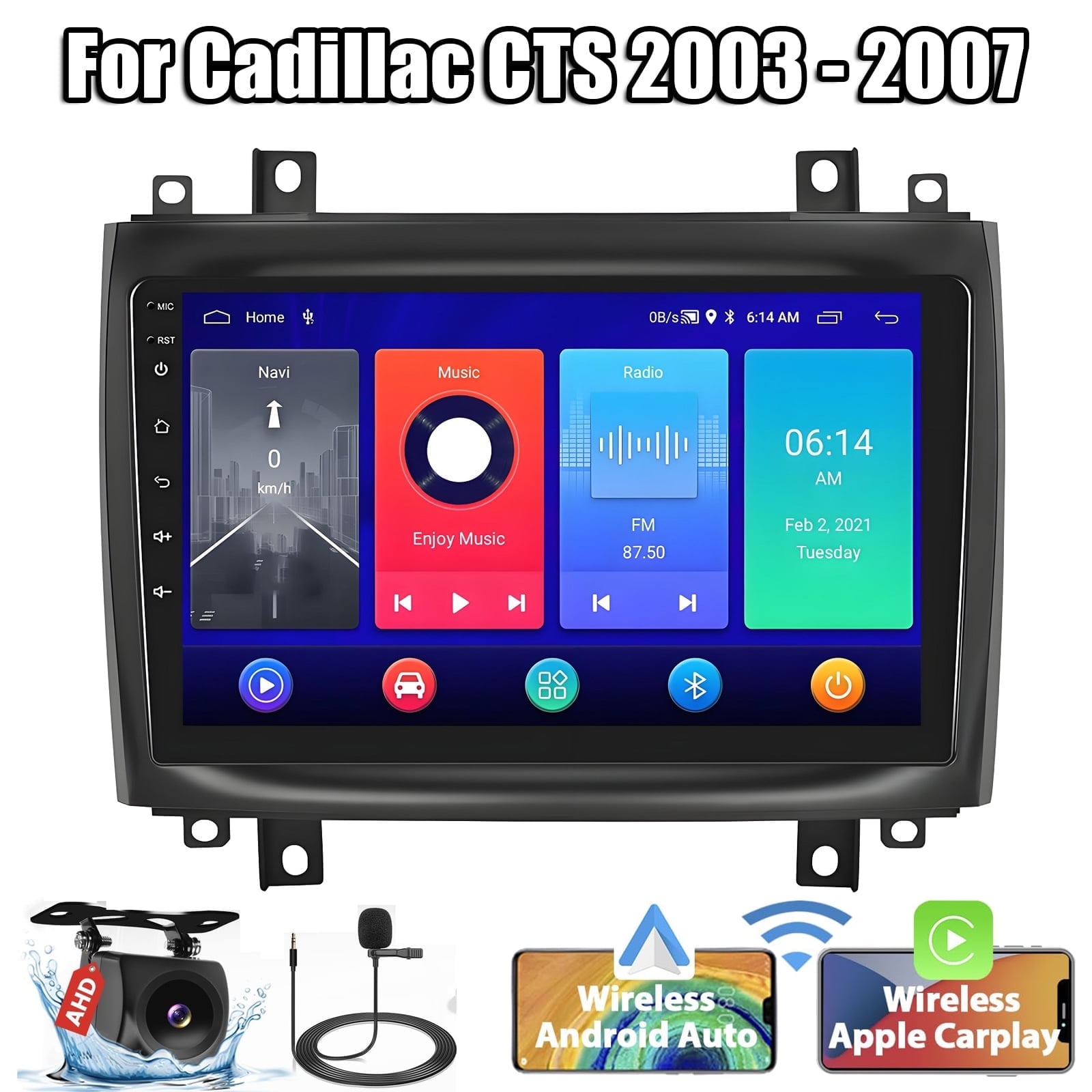 Gsuatey 10" Android 13 Car Stereo for Cadillac CTS 2003-2007, Wireless ...