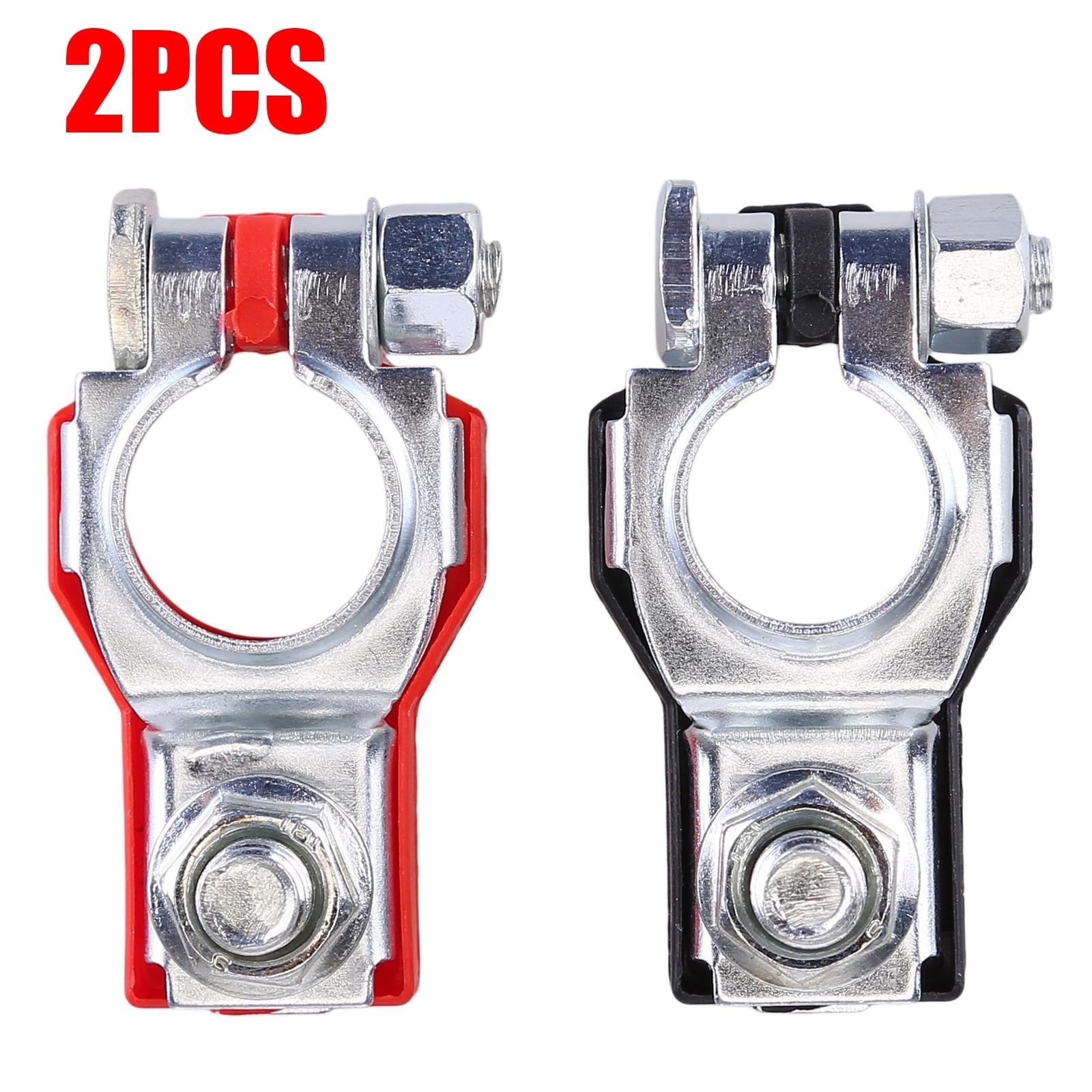 IKASEFU Car Battery Terminal Connectors, 2pcs Universal Metal Clamps ...
