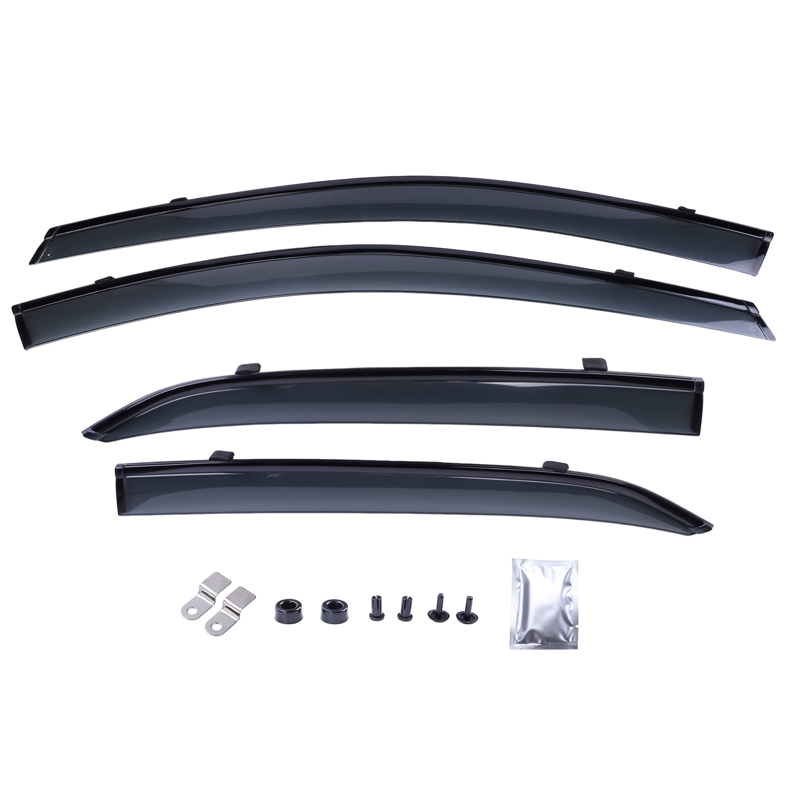 Gsuatey 4-Piece Window Deflectors Clip-on Weatherproof Window Rain ...