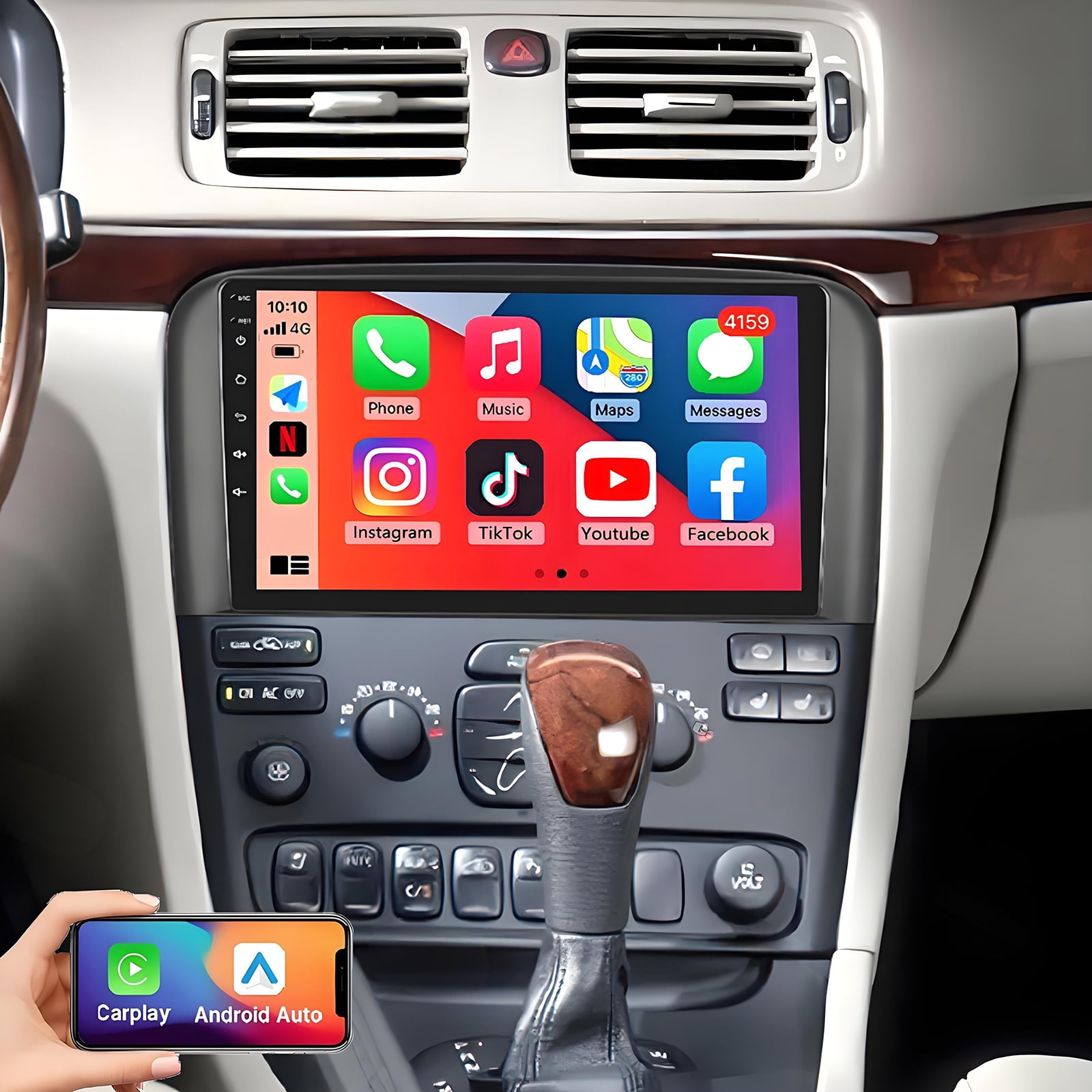 Gsuatey 4G+64G Android Car Radio Stereo for Volvo S80 2004-2008 with ...