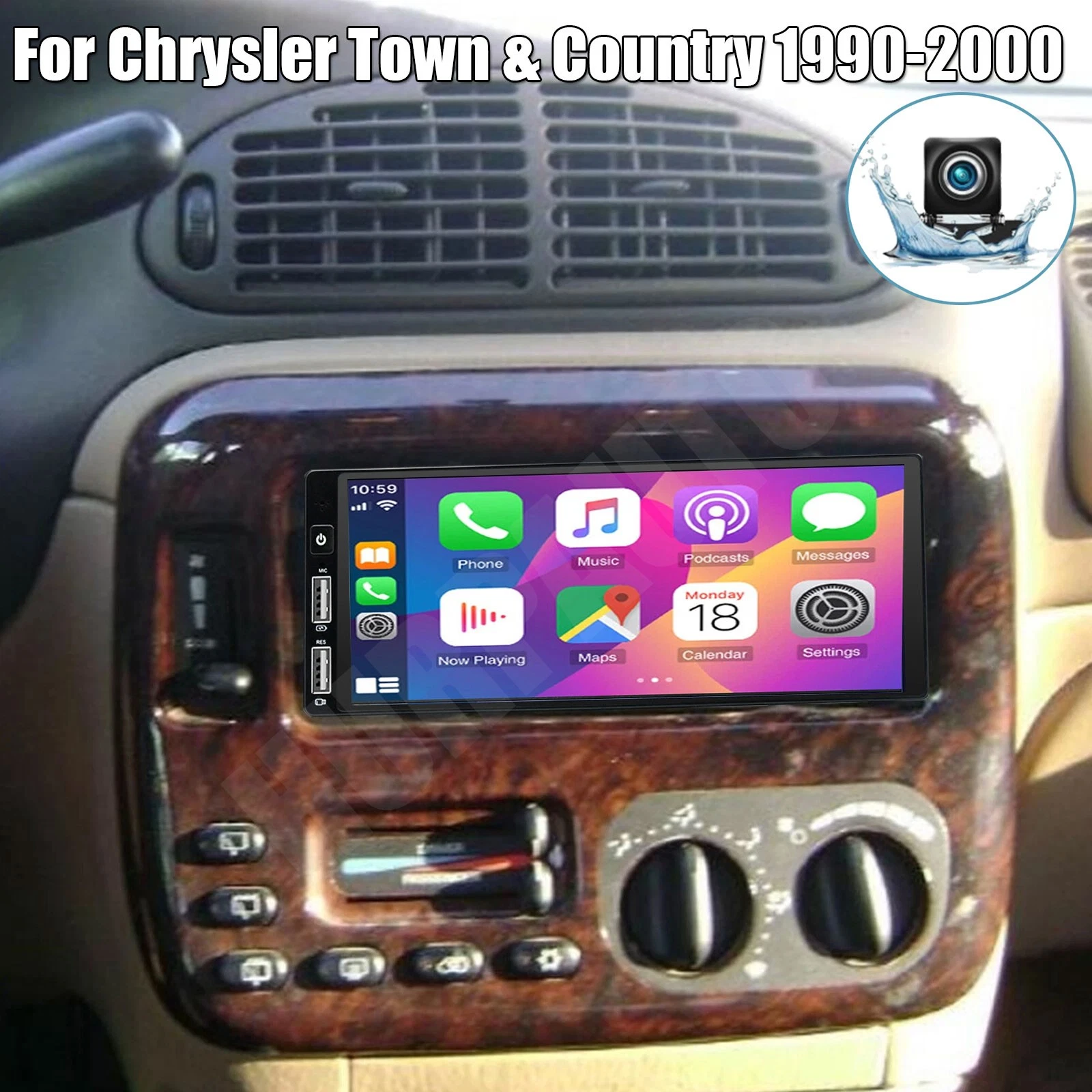 Gsuatey 4G+64G Car Stereo for Chrysler Town & Country 1990-2000, 6.86 ...