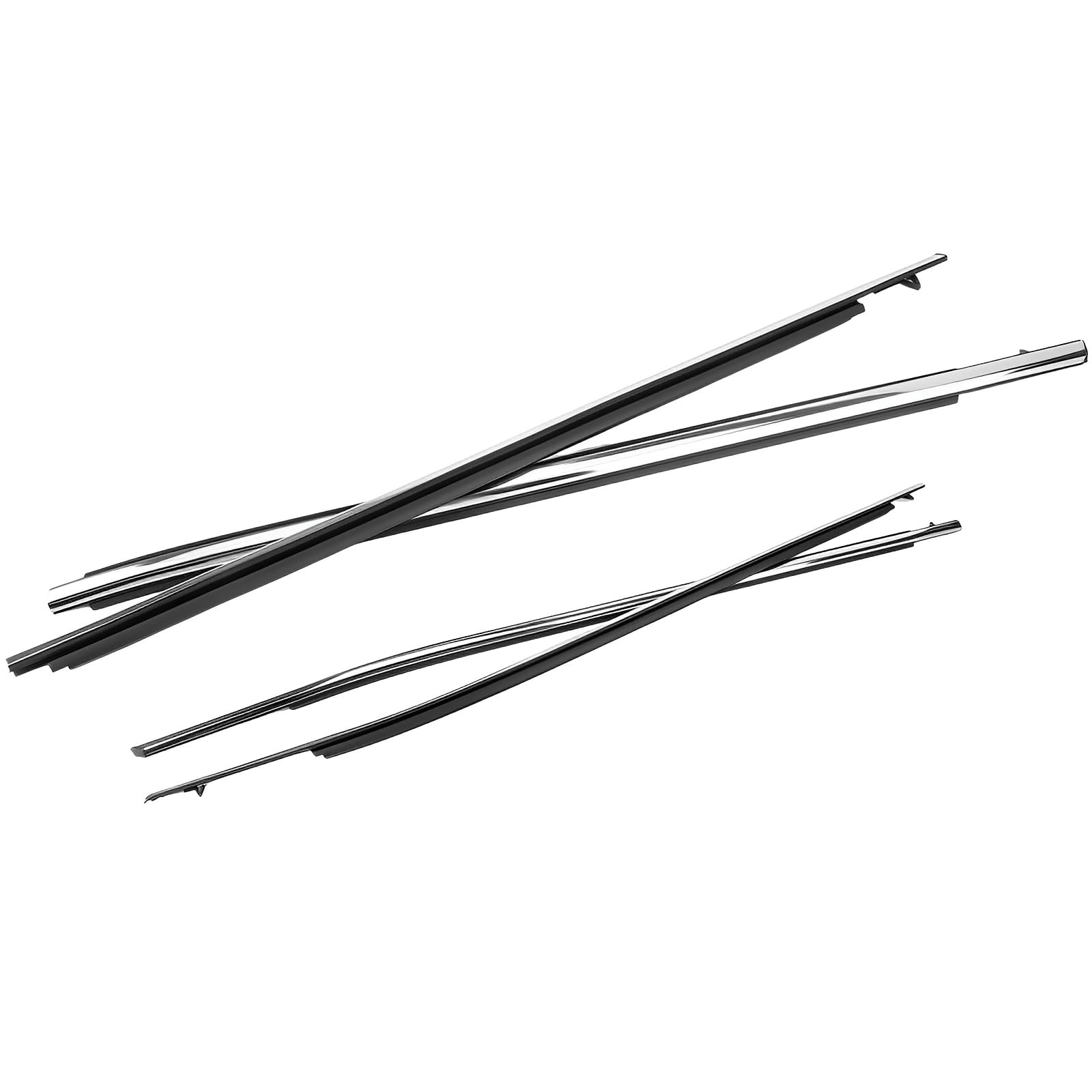 Gsuatey 4Pcs Door Window Molding Trim Car Outside Door Window Seal Belt ...