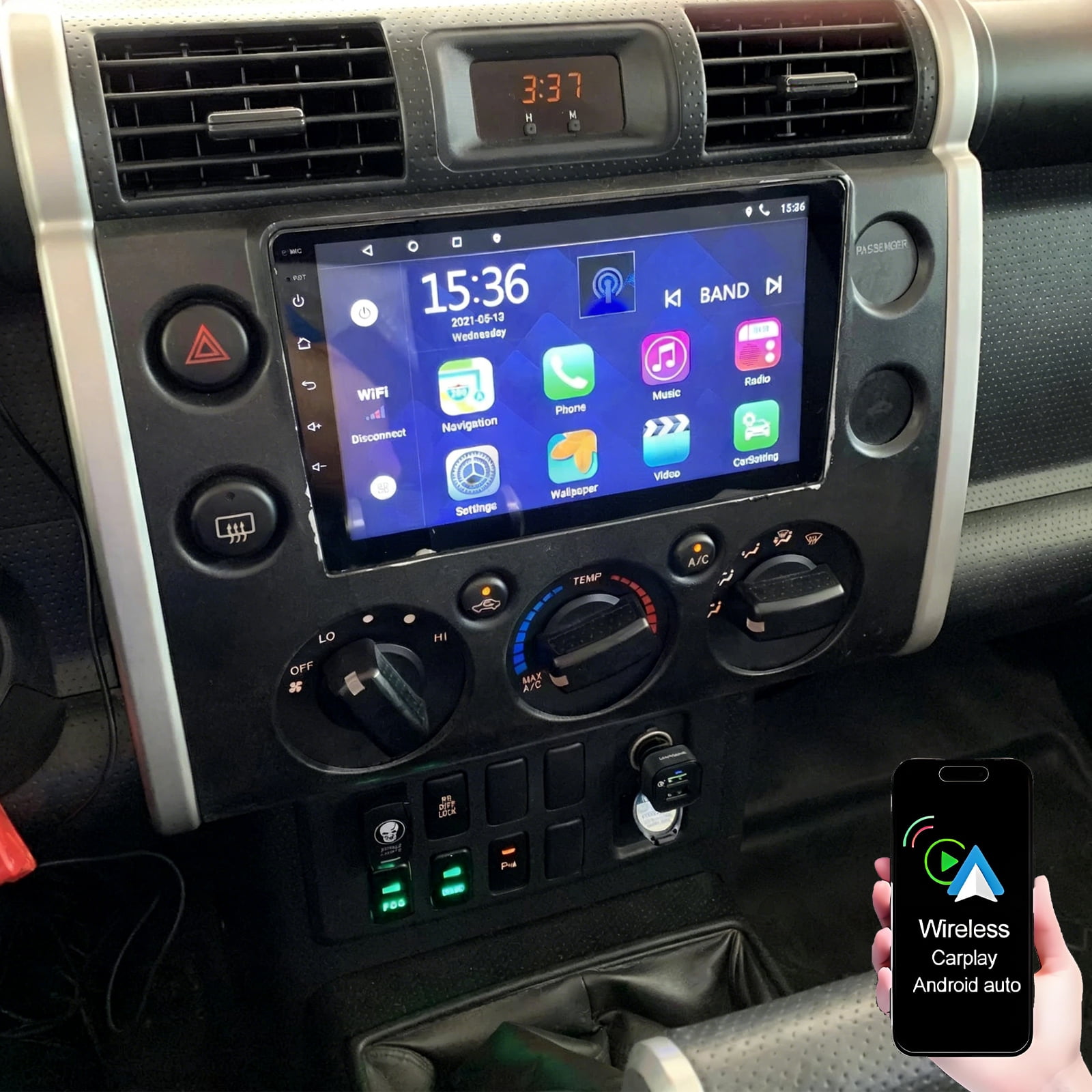 Gsuatey 9 Inch Car Stereo for Toyota FJ Cruiser 2006-2020 with Wireless ...