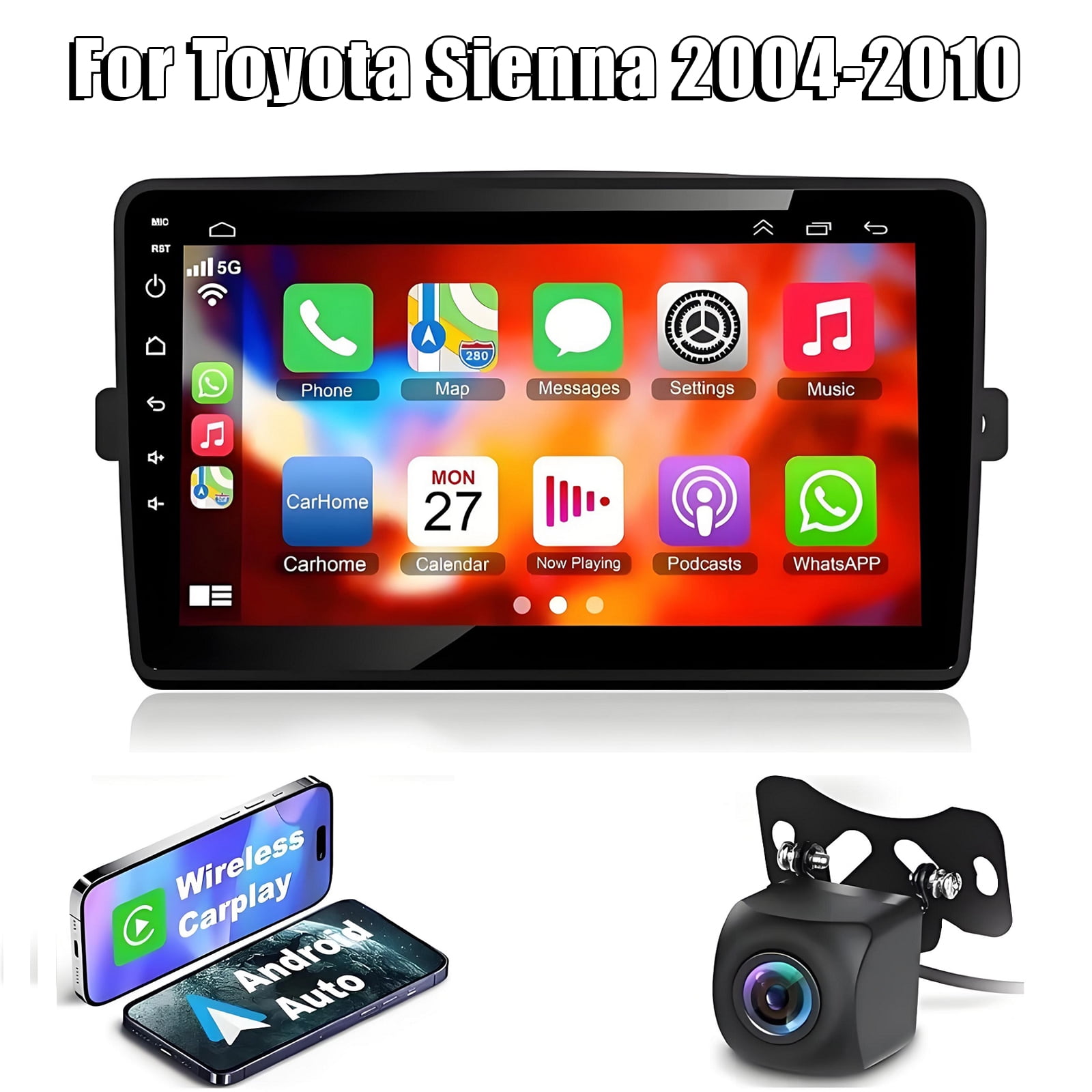 Gsuatey Android 13 Car Radio Stereo for Toyota Sienna 2004-2010 ...