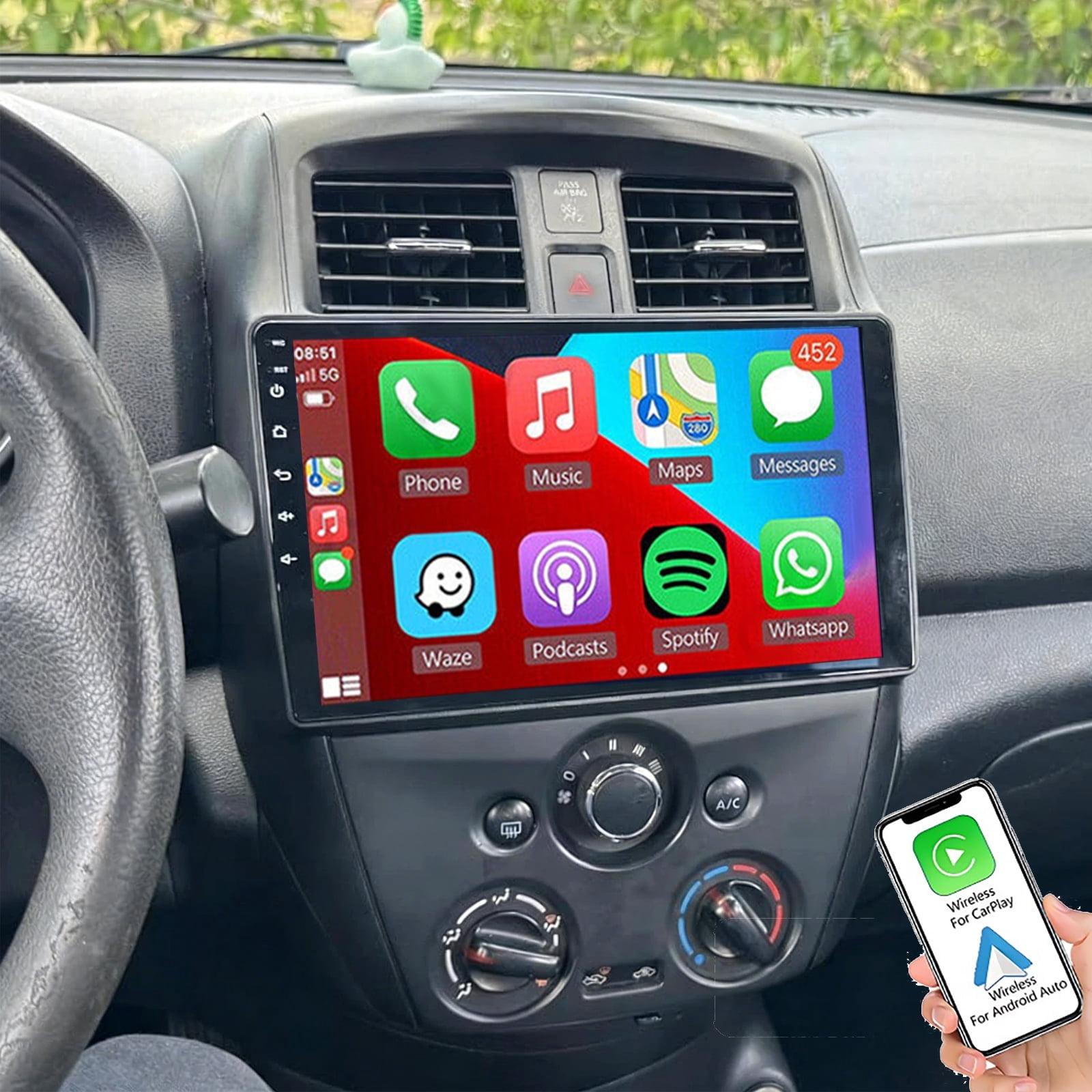 Gsuatey Android 13 Car Stereo Fit for Nissa Versa Sedan 2015-2019 ...