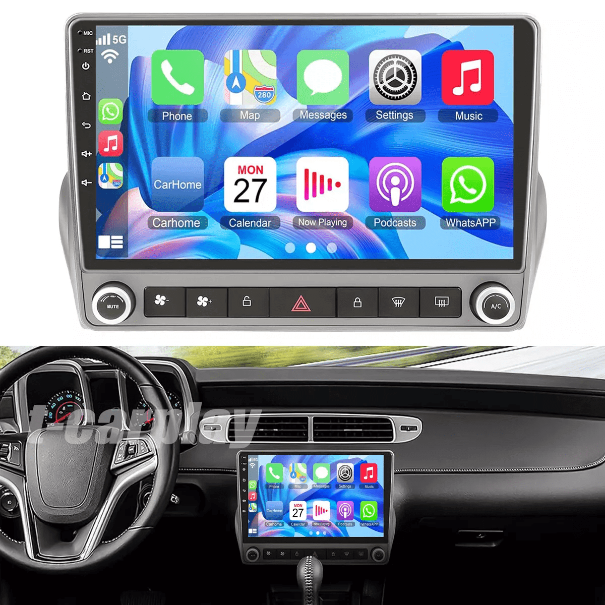 Gsuatey Android 13 Radio for Chevrolet Camaro 2008-2015 Wireless ...