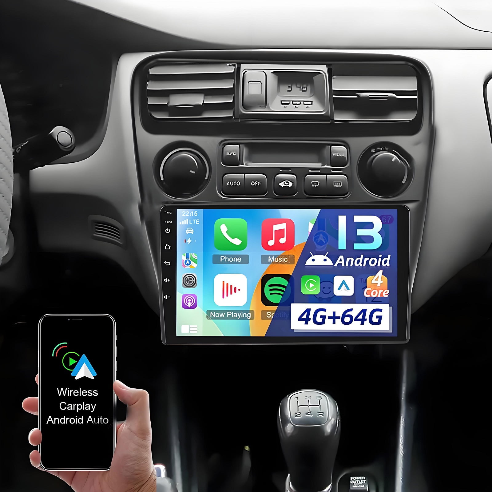 Gsuatey Android 14 Car Stereo Radio for Honda Accord 1998-2003 with ...