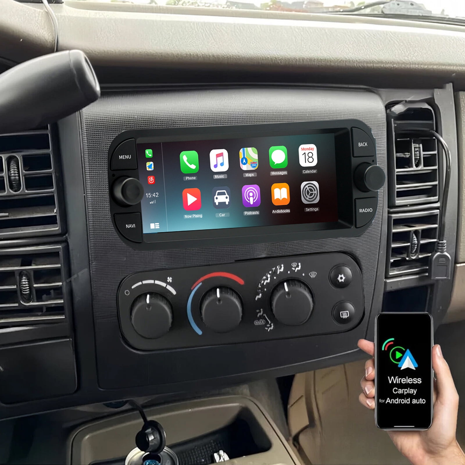 Gsuatey Android Car Stereo for Dodge Dakota 2001-2004 with Wireless ...