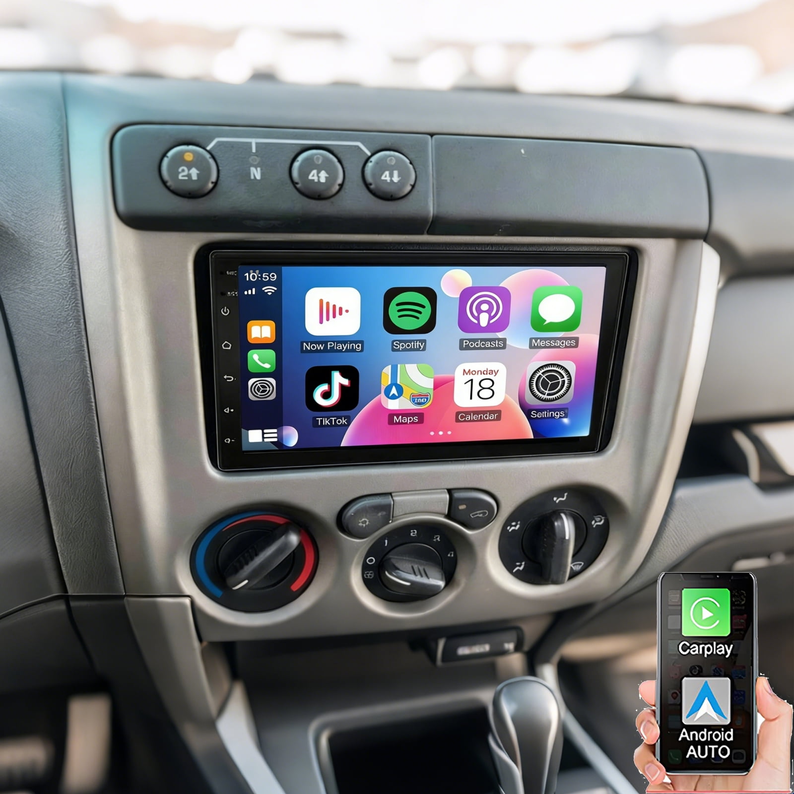 Gsuatey Car Radio for Chevy Colorado 2004-2012 with Wireless Carplay ...