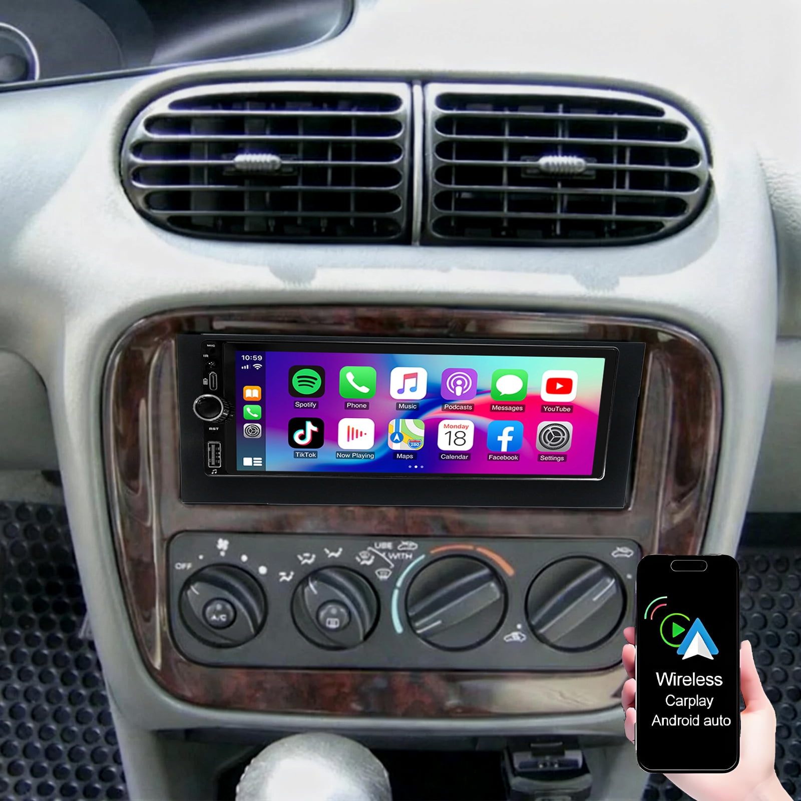 Gsuatey Car Radio for Chrysler Cirrus 1995-2000, 6.86 Inch Touchscreen ...