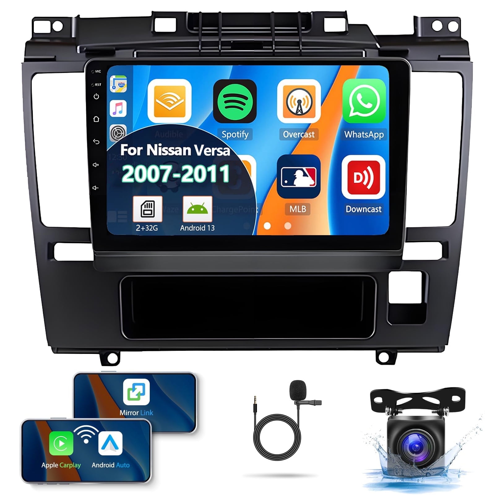 Gsuatey Car Radio Stereo for Nissan Versa 2007-2011 Dash Kit Car GPS ...