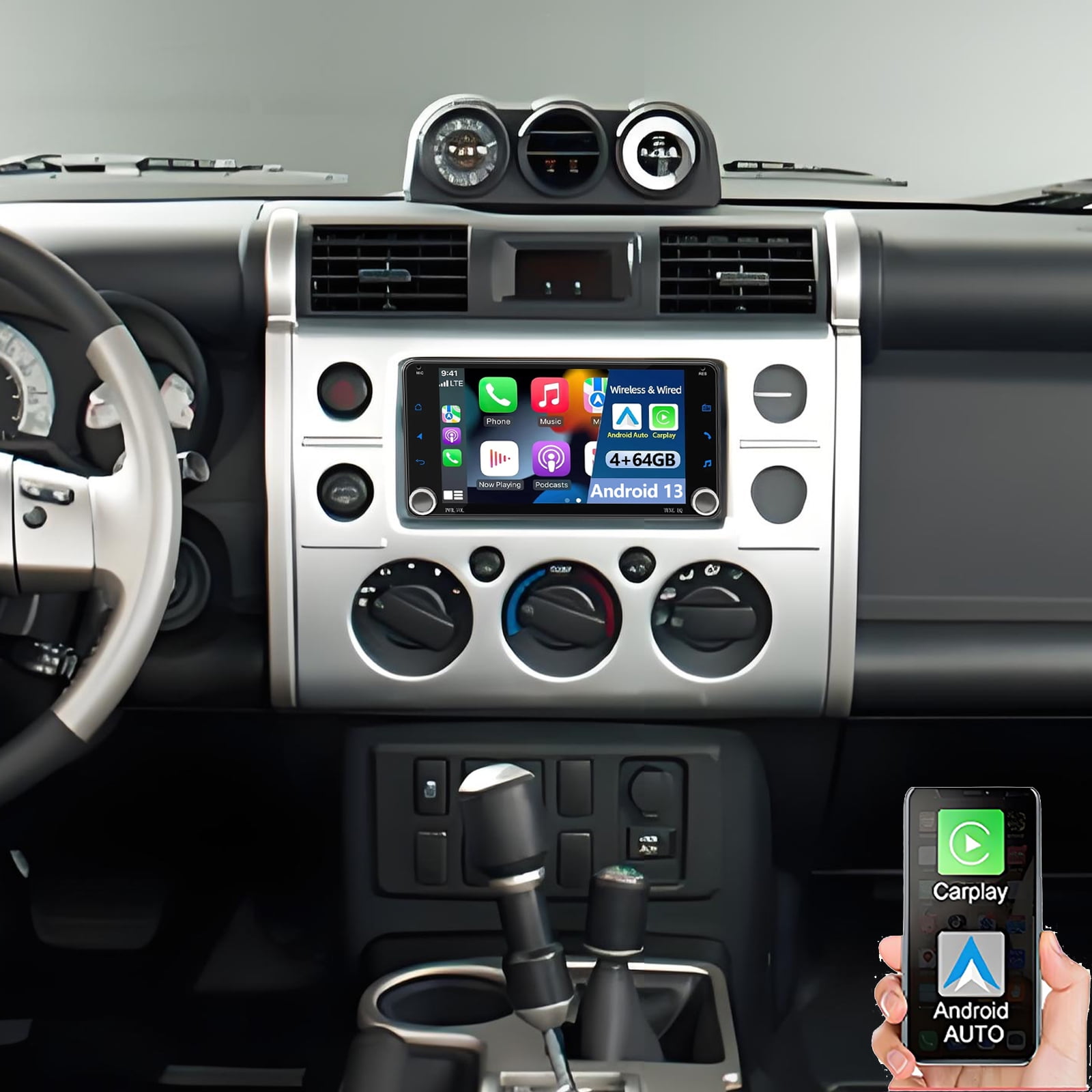 Gsuatey Car Radio Stereo for Toyota FJ Cruiser 2007-2015, Android 13 ...